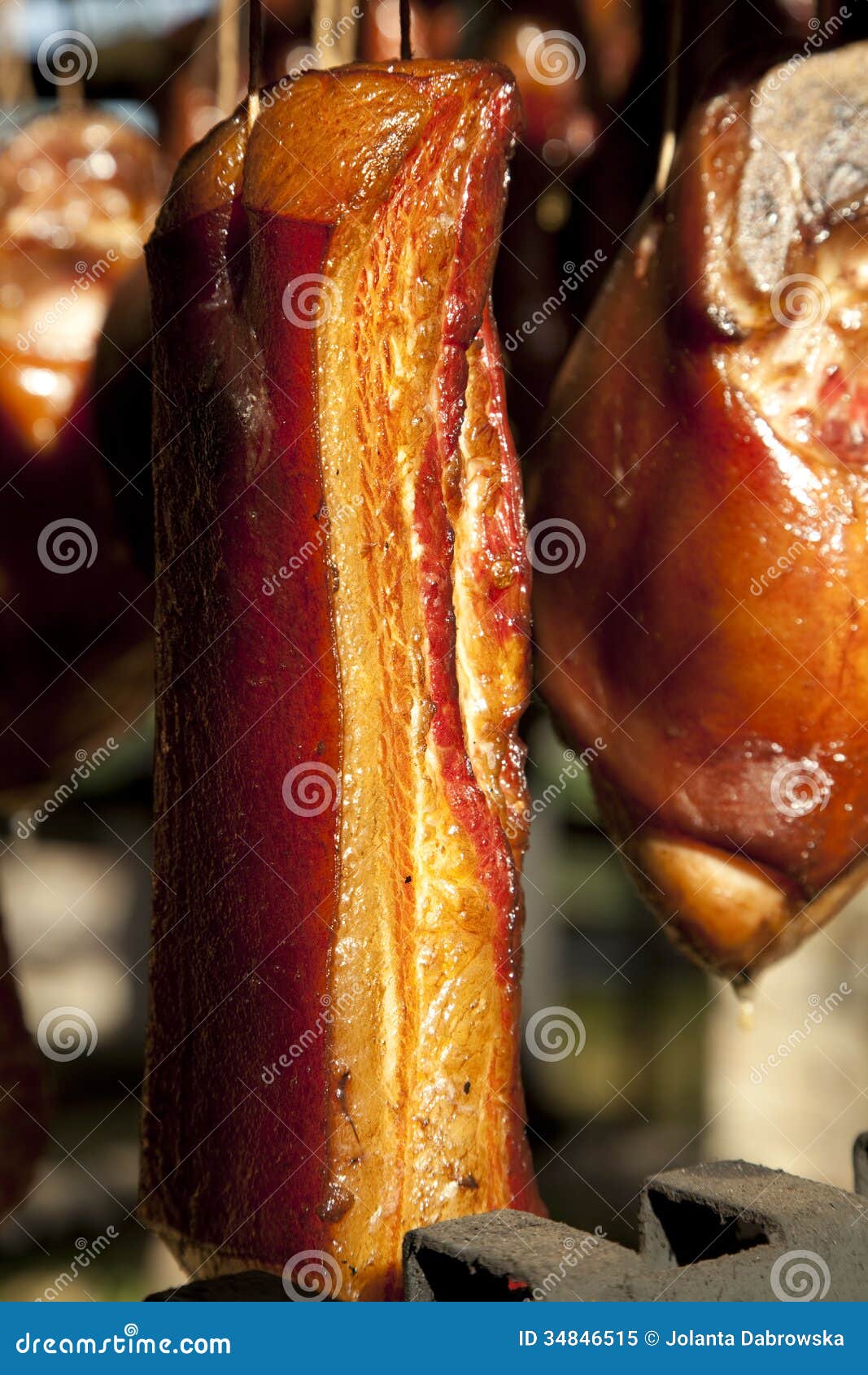 Smoked meat stock image. Image of bacon, string, macro - 34846515