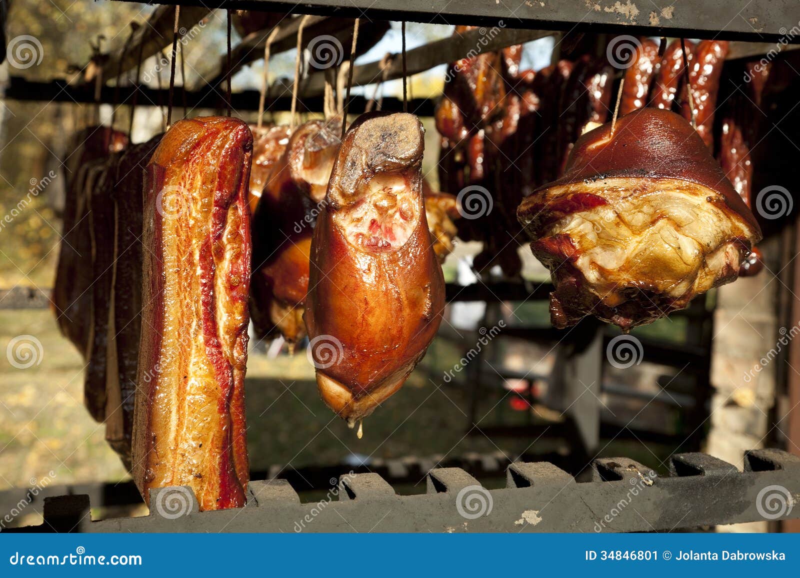 Smoked meat stock image. Image of string, knuckle, meat - 34846801