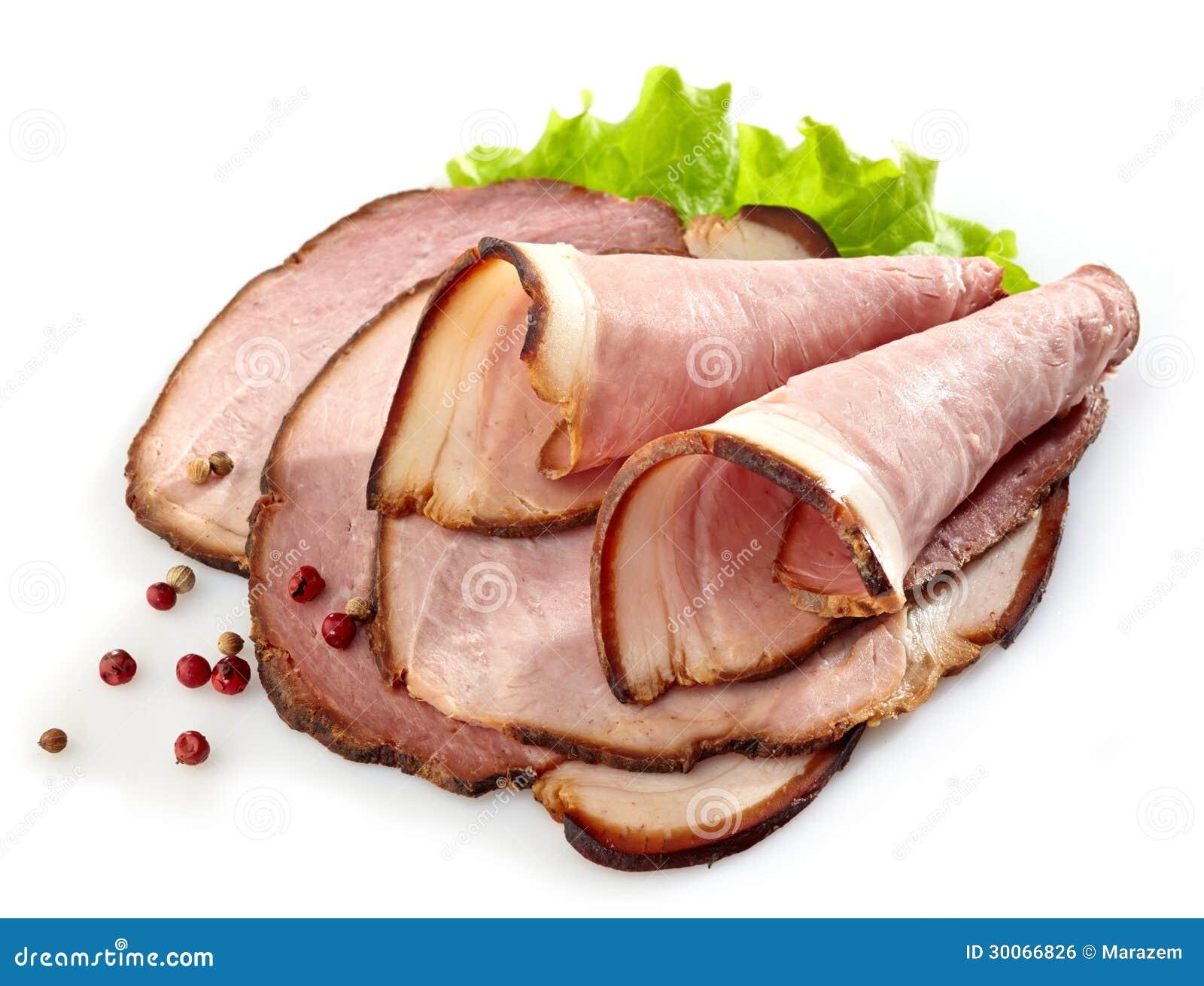 Smoked meat slices stock photo. Image of ingredient, tasty - 30066826