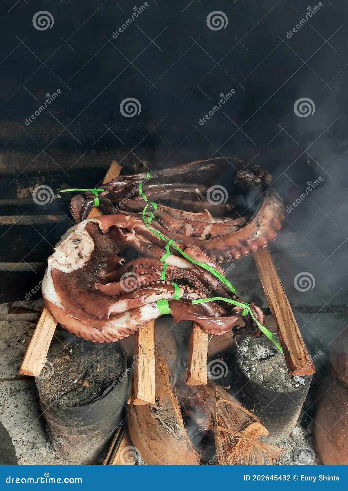 Two Octopus Has Been Process To Be the Delicious Smoked Octopus Stock ...