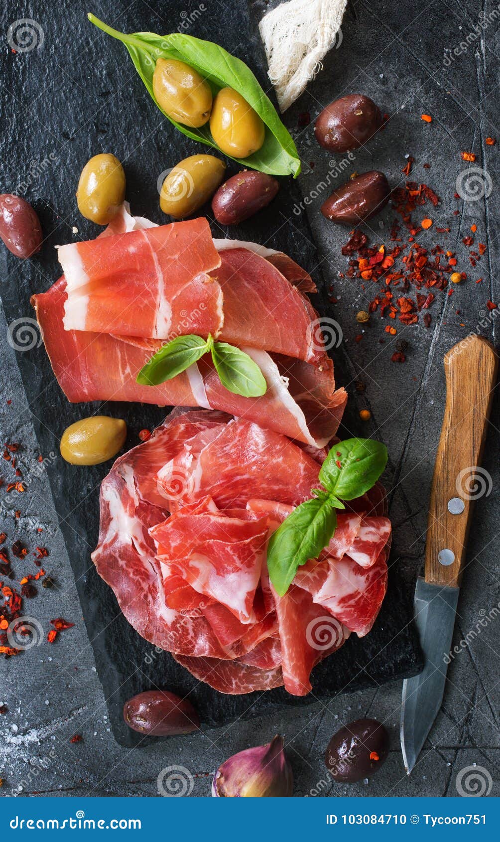 Smoked parma ham stock photo. Image of delicatessen - 103084710