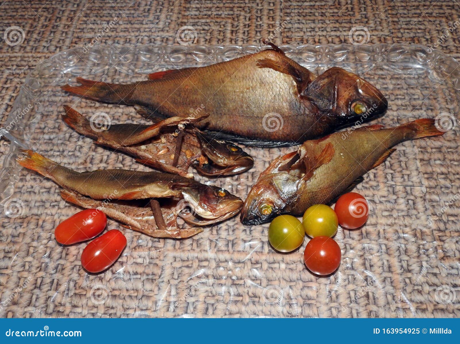 Smoked Perch Fish on Table, Lithuania Stock Image - Image of yellow ...