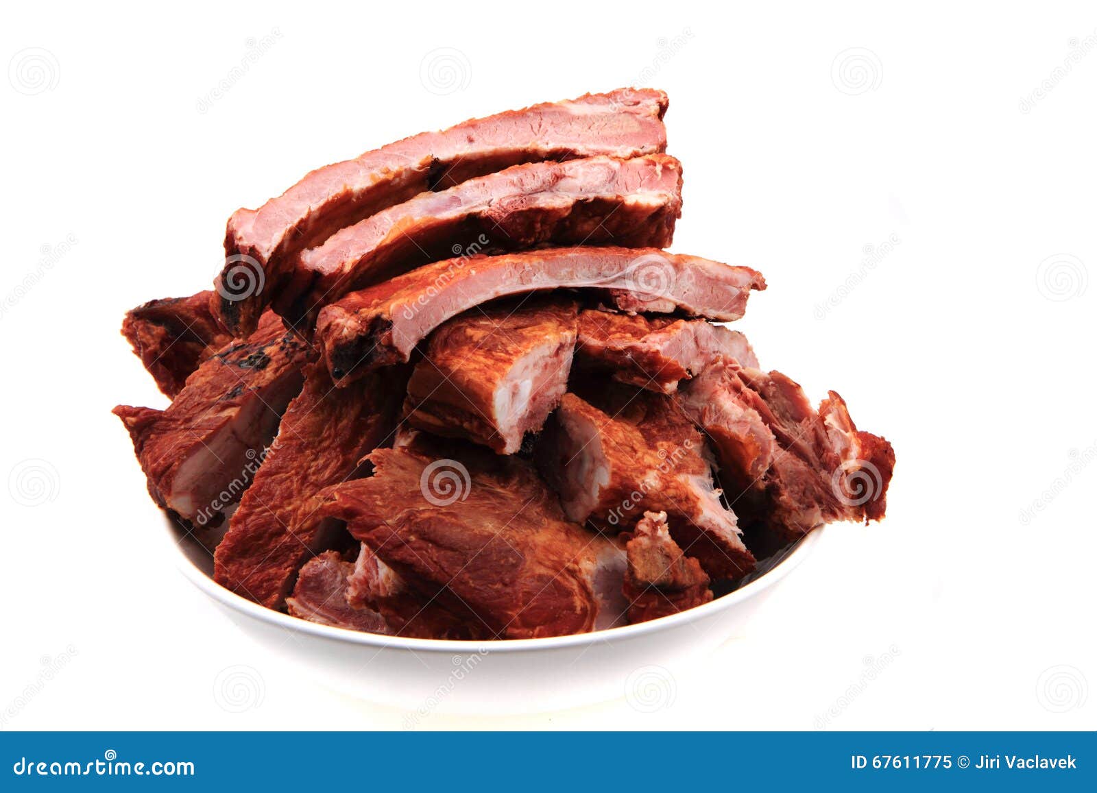 Smoked pig ribs stock image. Image of summer, pork, background - 67611775