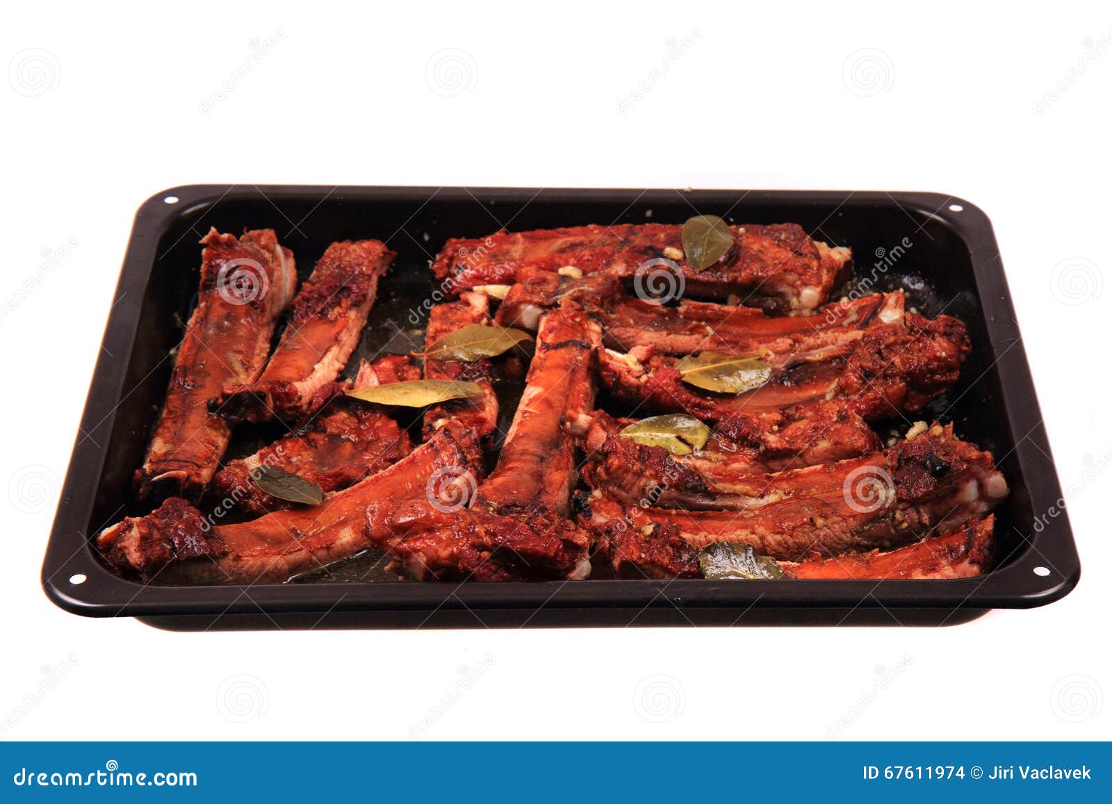 Smoked pig ribs stock photo. Image of glazed, bone, meat - 67611974