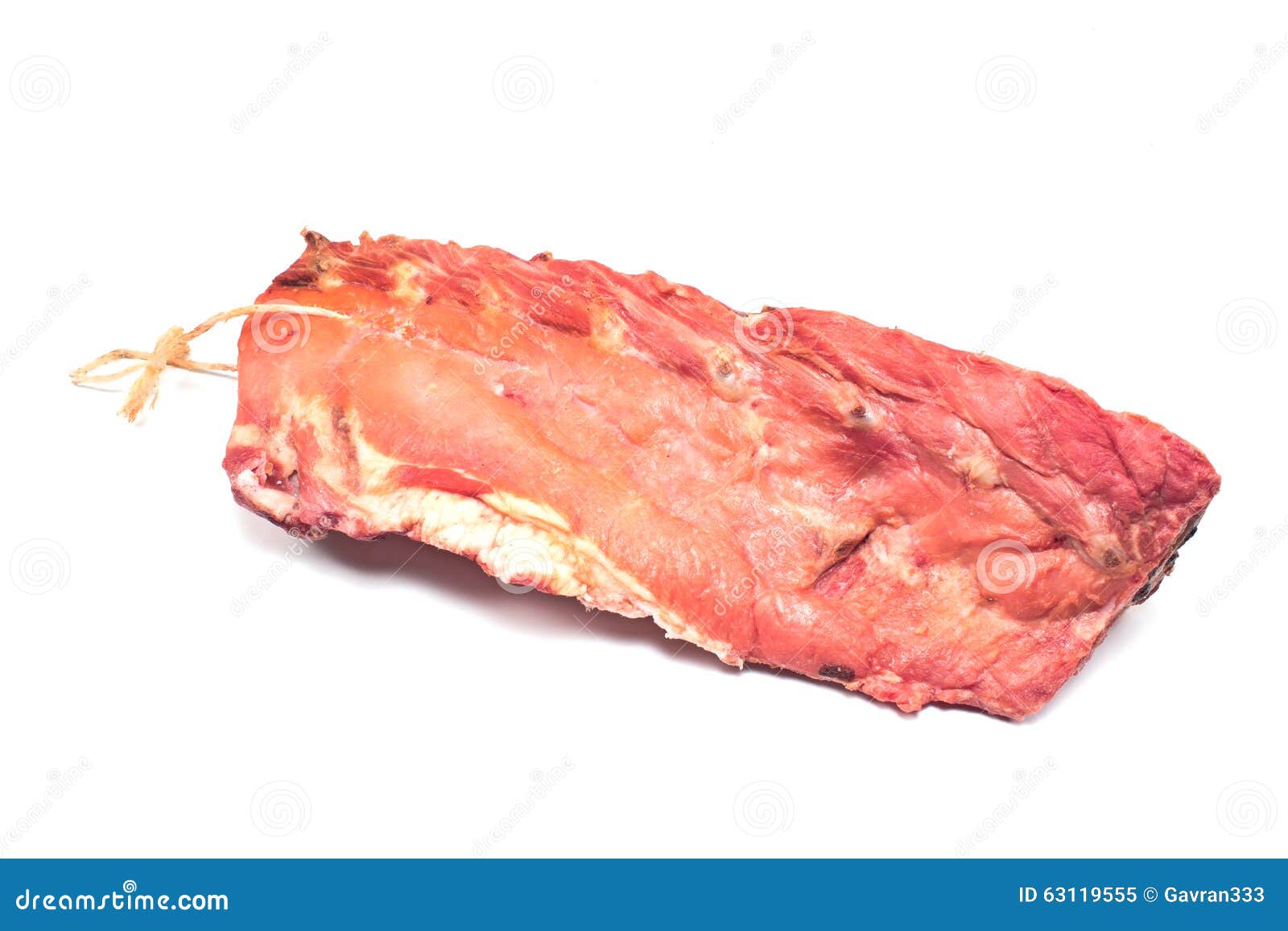 Smoked pork bone with meat stock image. Image of uncooked - 63119555