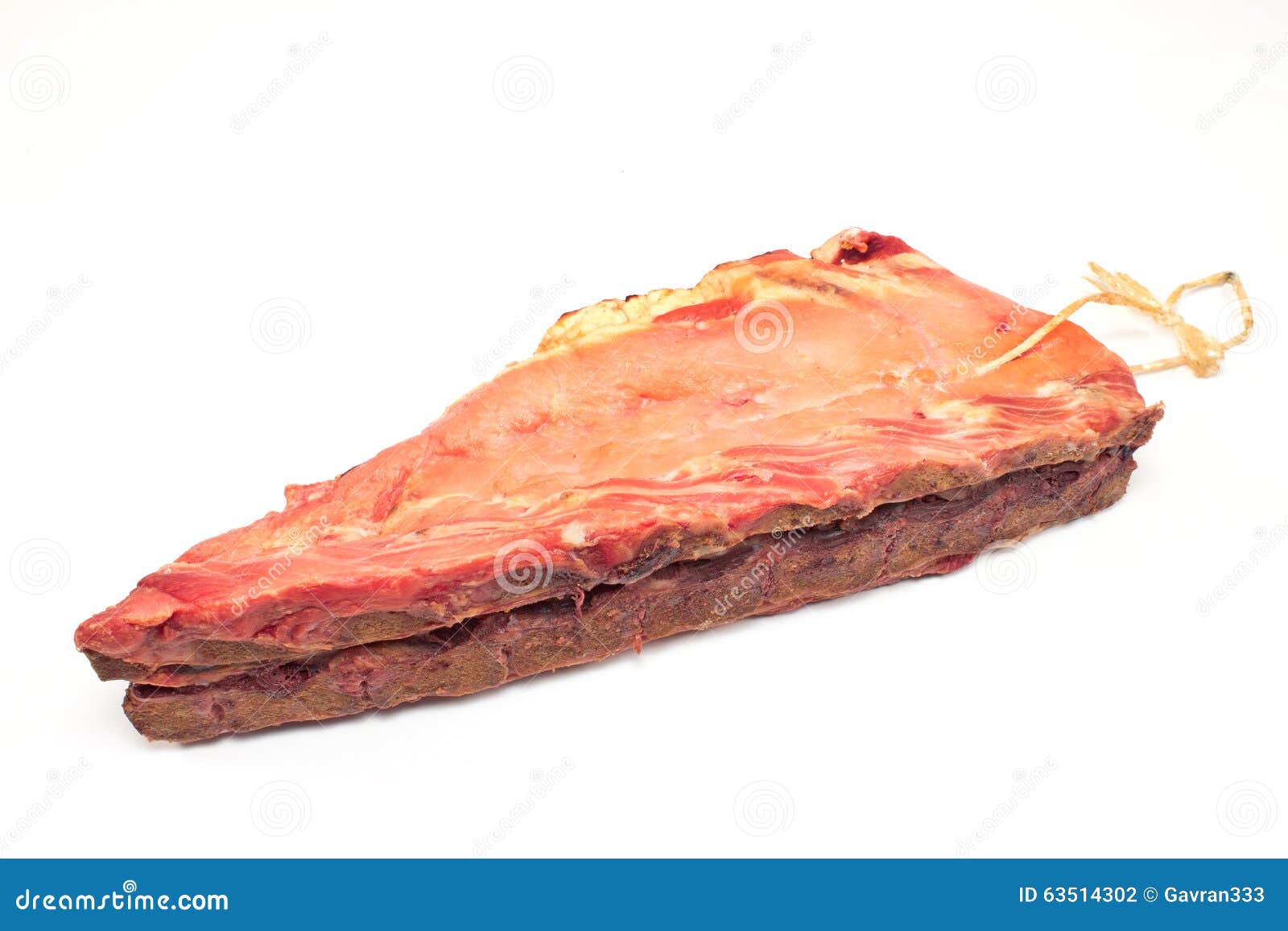 Smoked pork bone with meat stock photo. Image of product - 63514302
