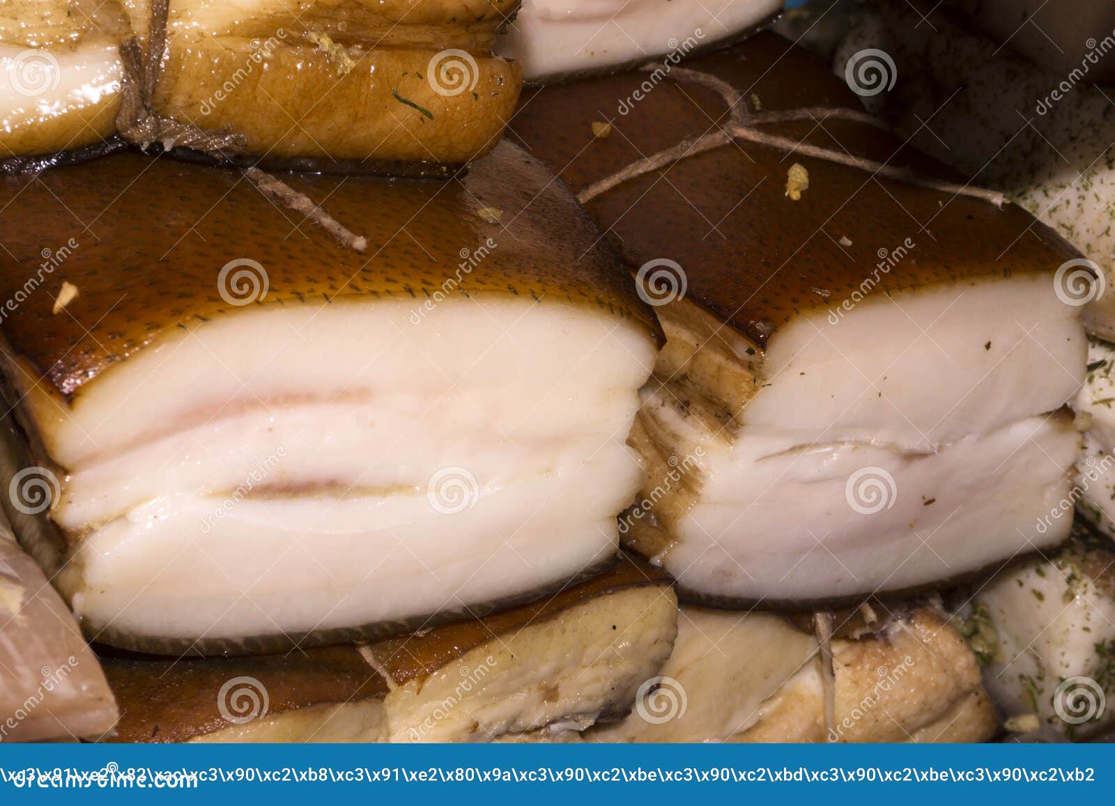 Smoked Fatback on the Counter Stock Photo - Image of breeding, high ...