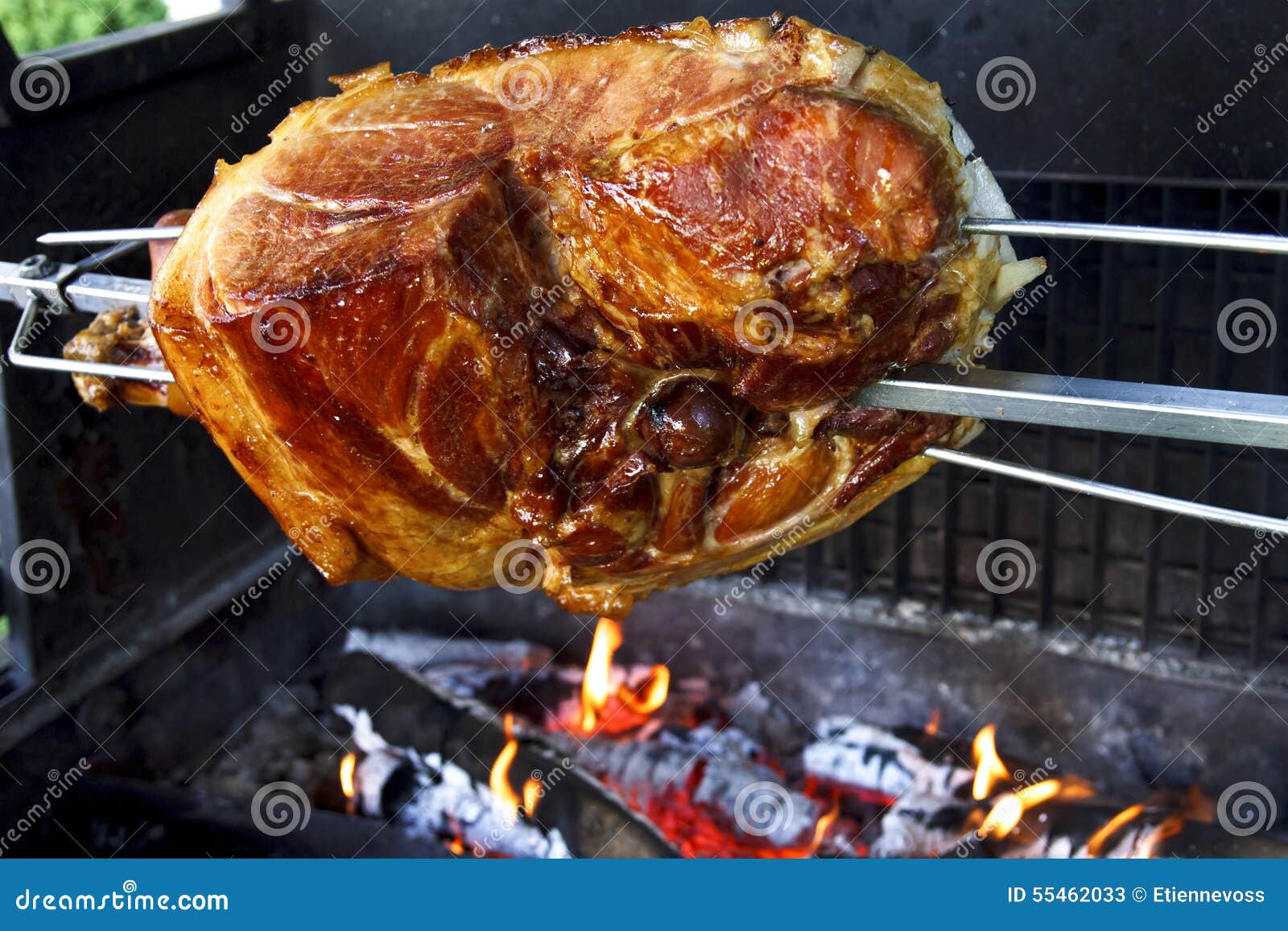 Whole Pig Roasting Over A Fire Royalty-Free Stock Photography ...