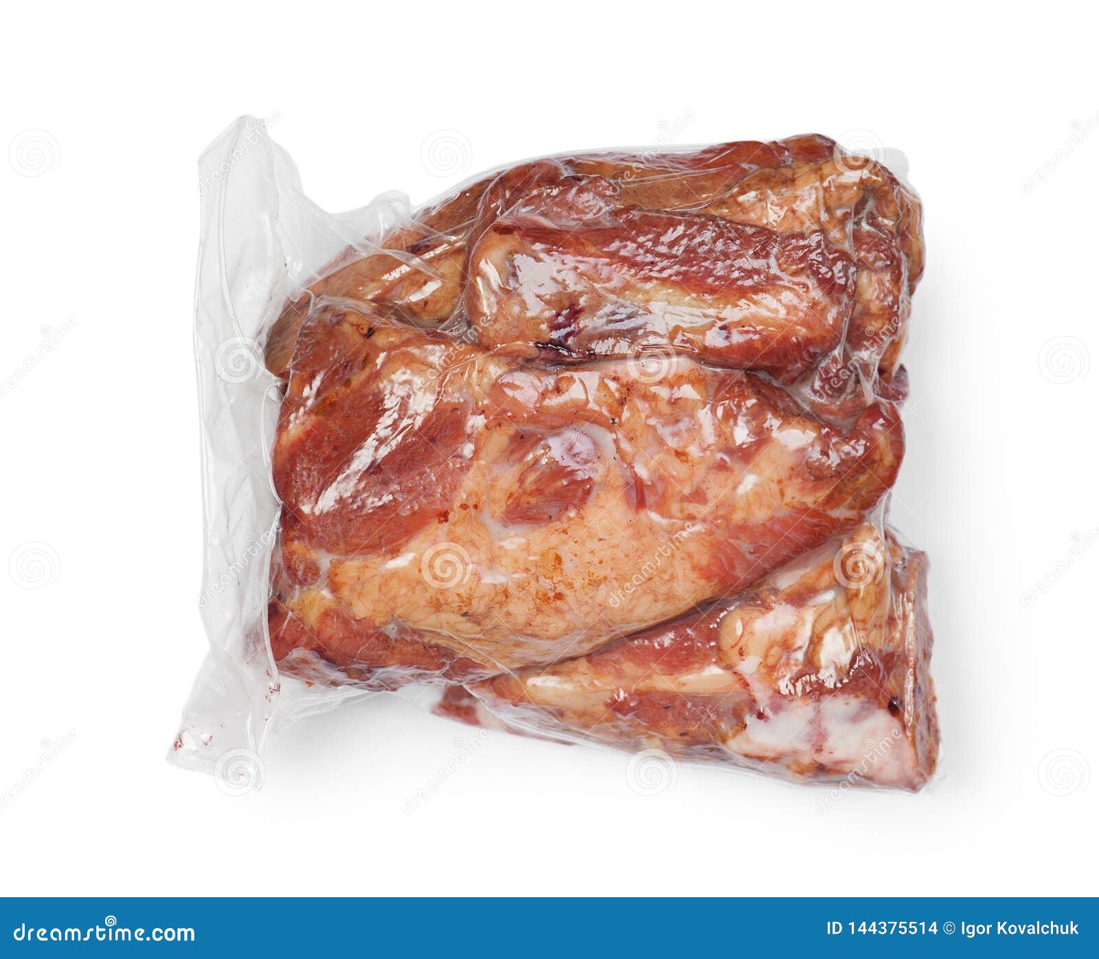Smoked Pork Meat in Vacuum Package Stock Photo - Image of closeup, meal ...