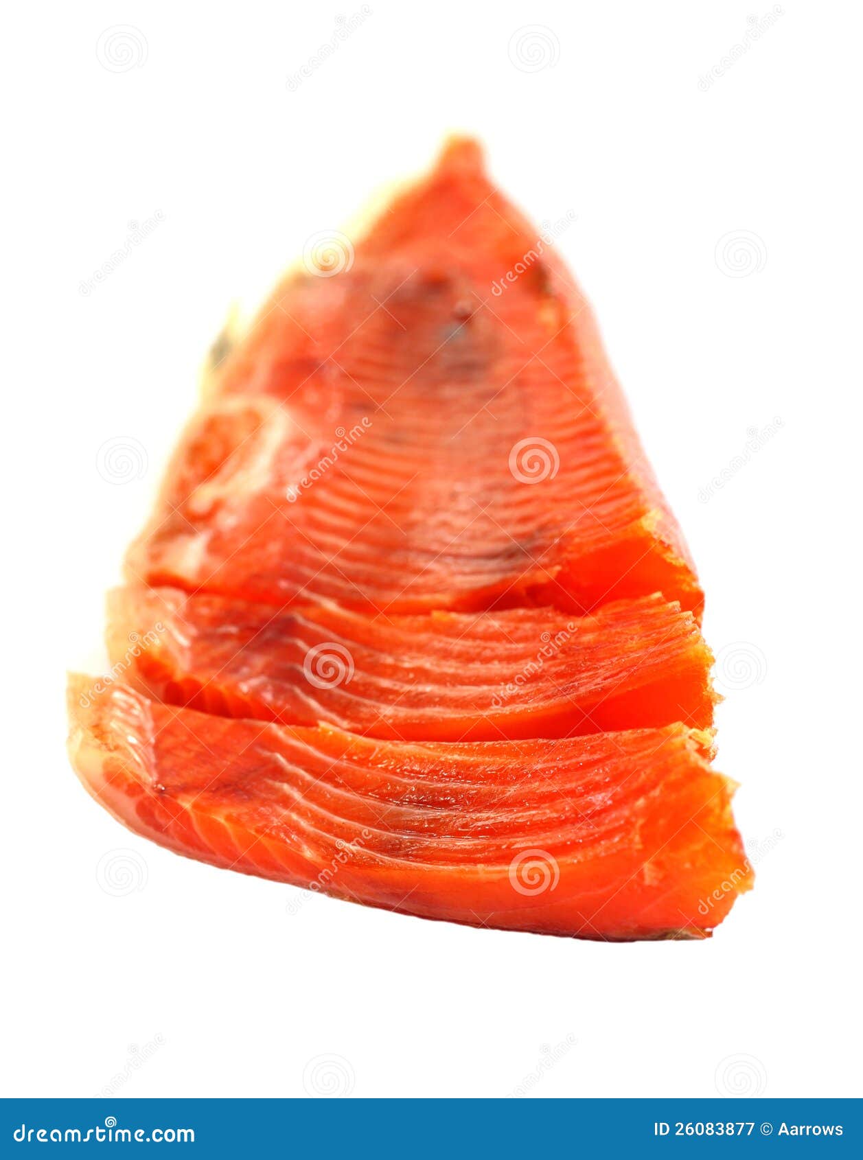 Smoked Red Fish Fillet Over White Stock Image - Image of delicatessen ...