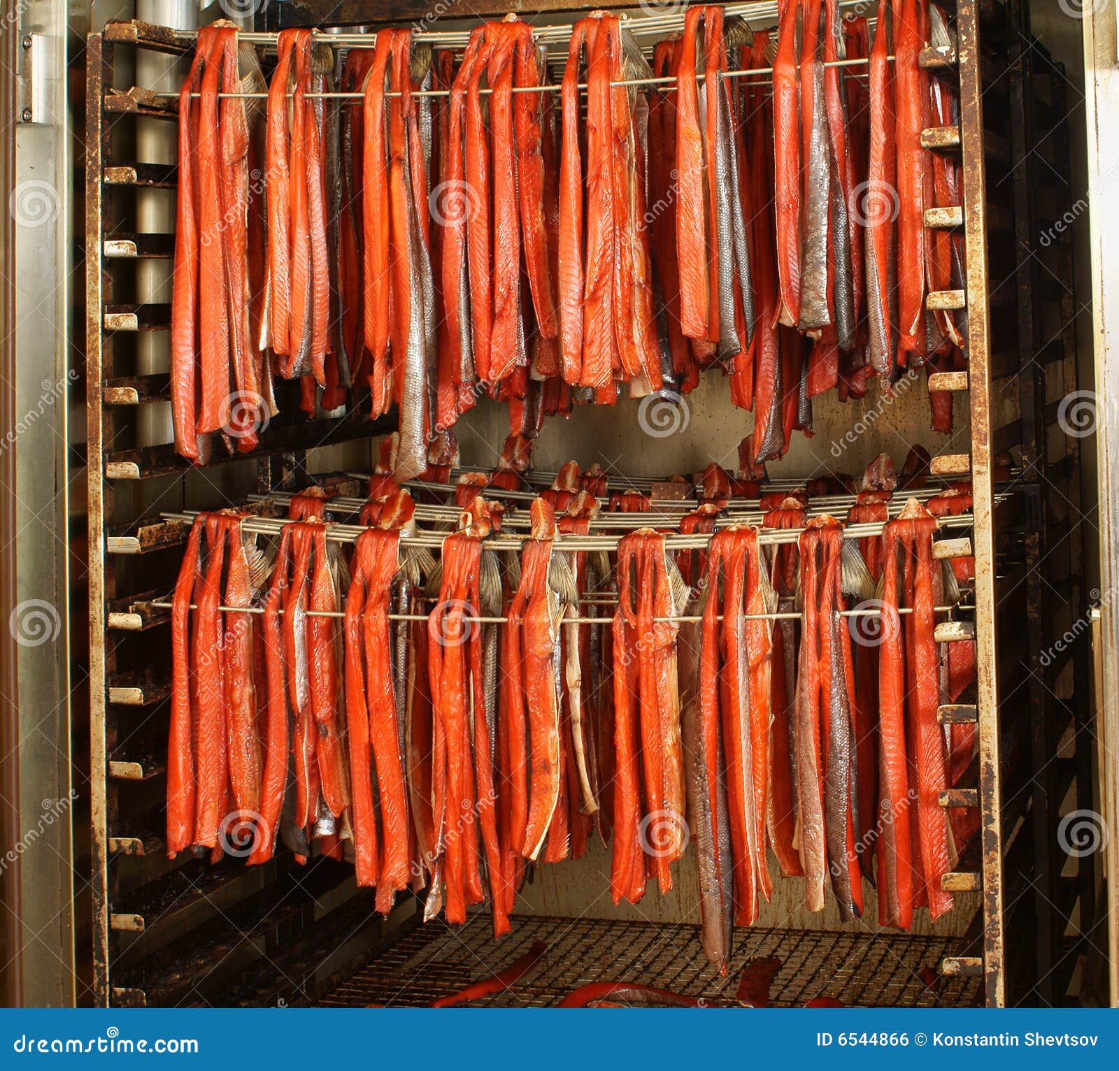 Smoked salmon stock photo. Image of chamber, smoking, kipper - 6544866