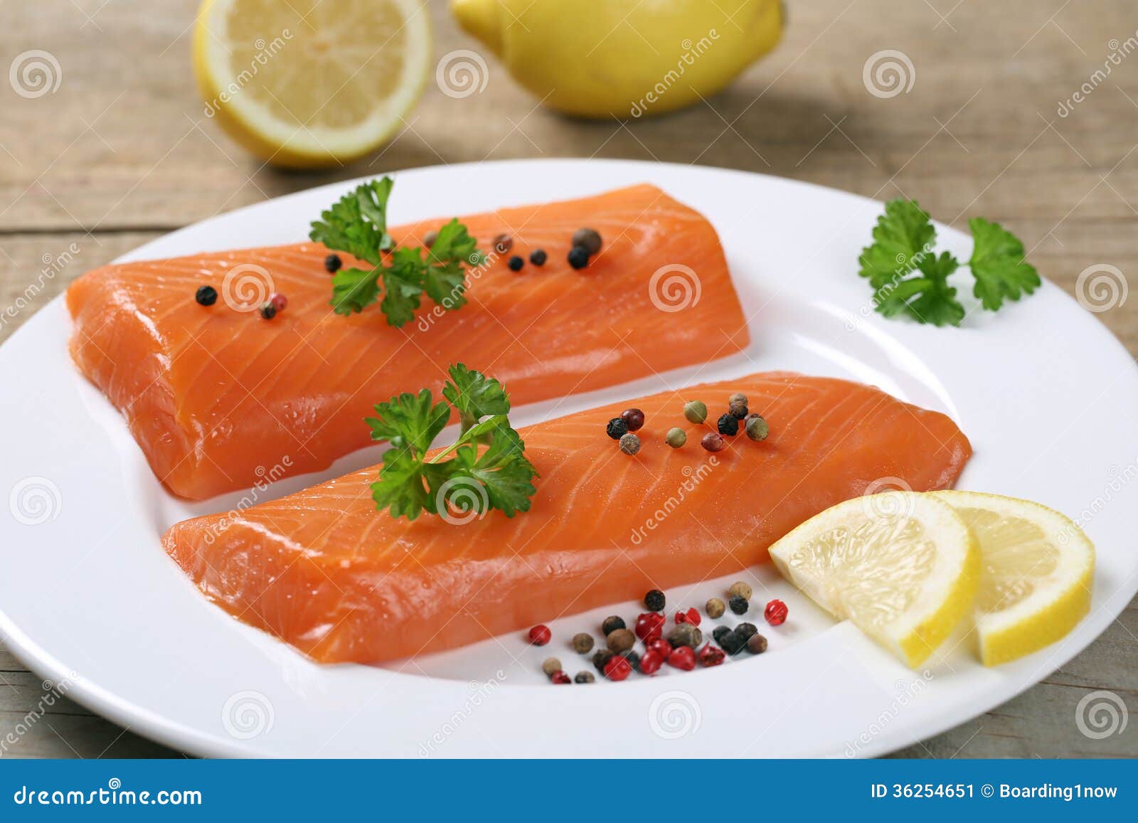 Smoked Salmon Fish on a Plate Stock Image - Image of dish, dining: 36254651