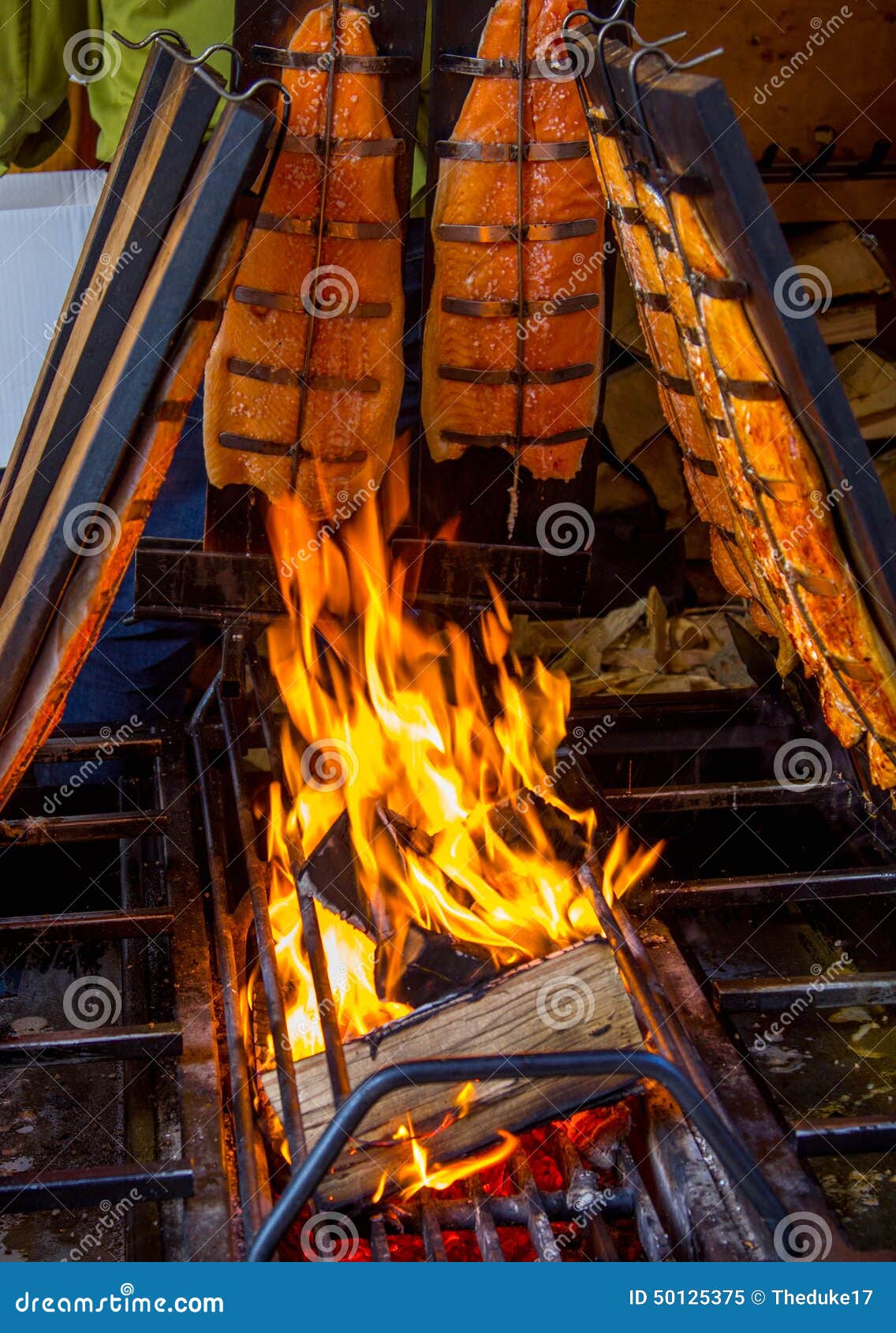 Smoked salmon stock image. Image of closeup, barbequing - 50125375