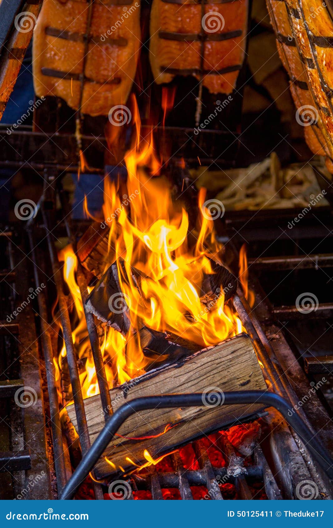 Smoked salmon stock image. Image of fresh, barbecuing - 50125411