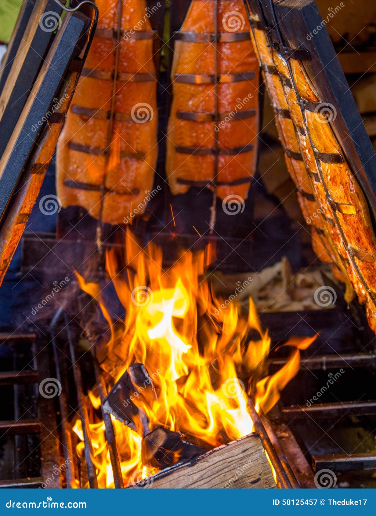 Smoked salmon stock image. Image of prepared, barbeque - 50125457