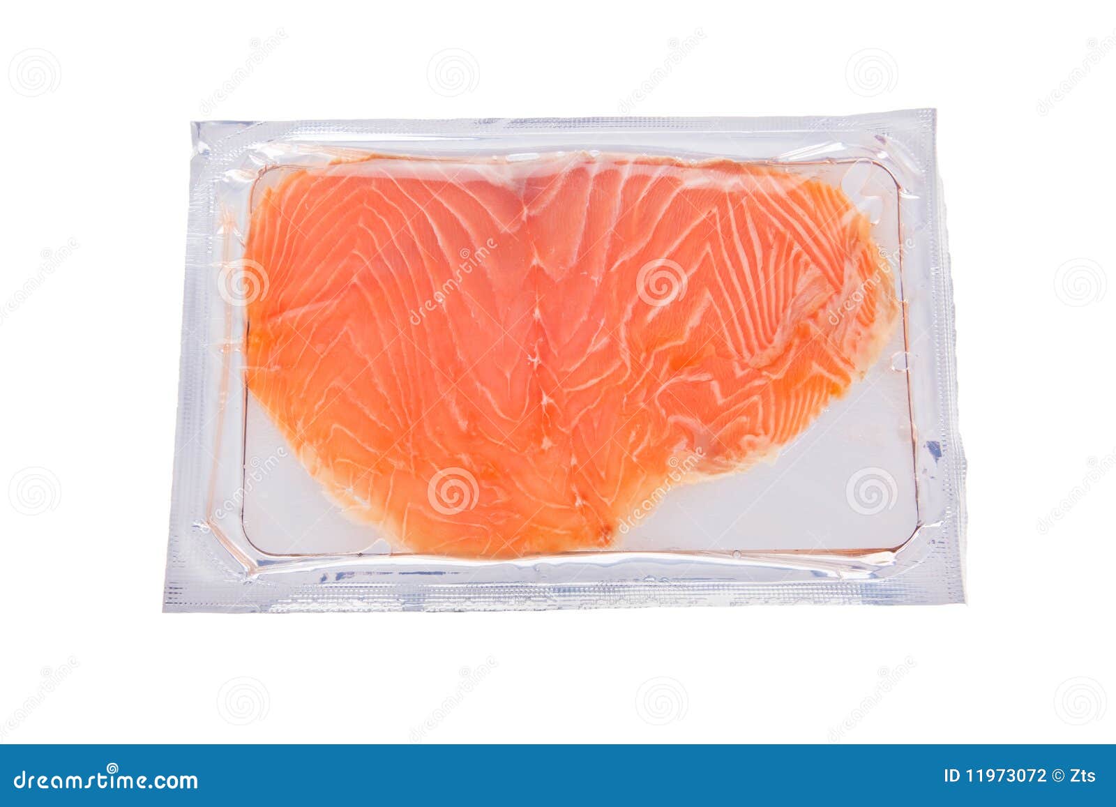 Smoked Salmon Slices In Package Isolated Stock Photography - Image ...
