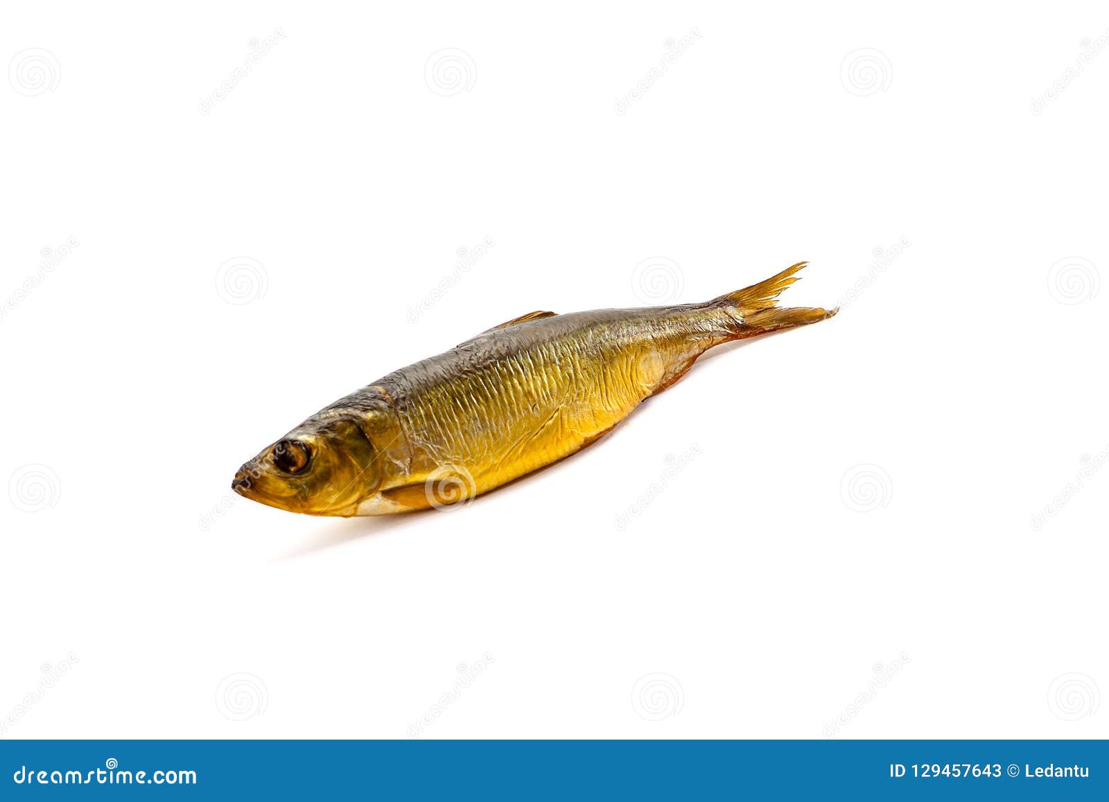 Smoked Salted Fish Sticks Isolated on White. Stock Image - Image of ...