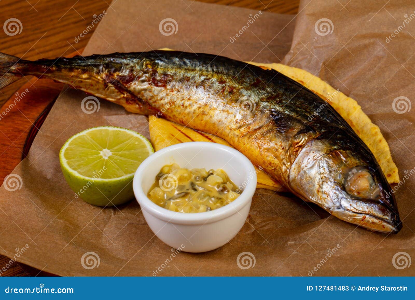 Smoked scomber fish stock image. Image of gastronomy - 127481483