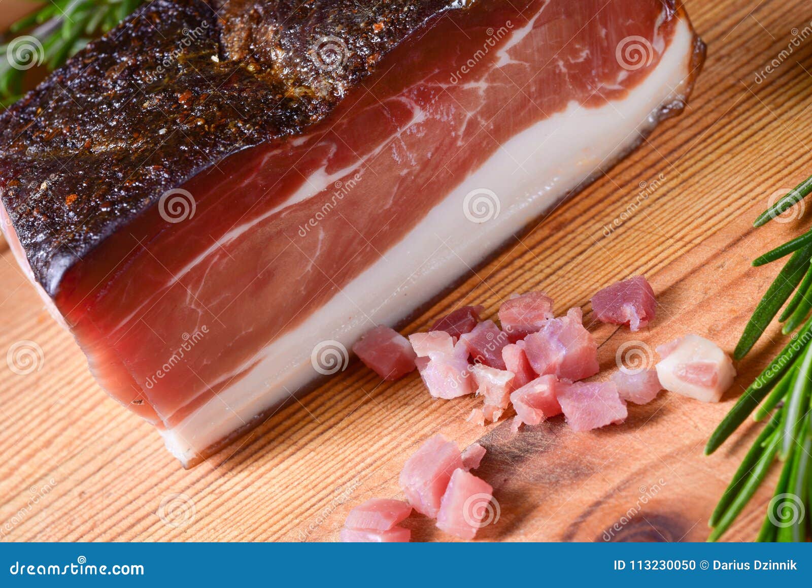 Smoked South Tyrolean Bacon Stock Photo - Image of dine, dinner: 113230050