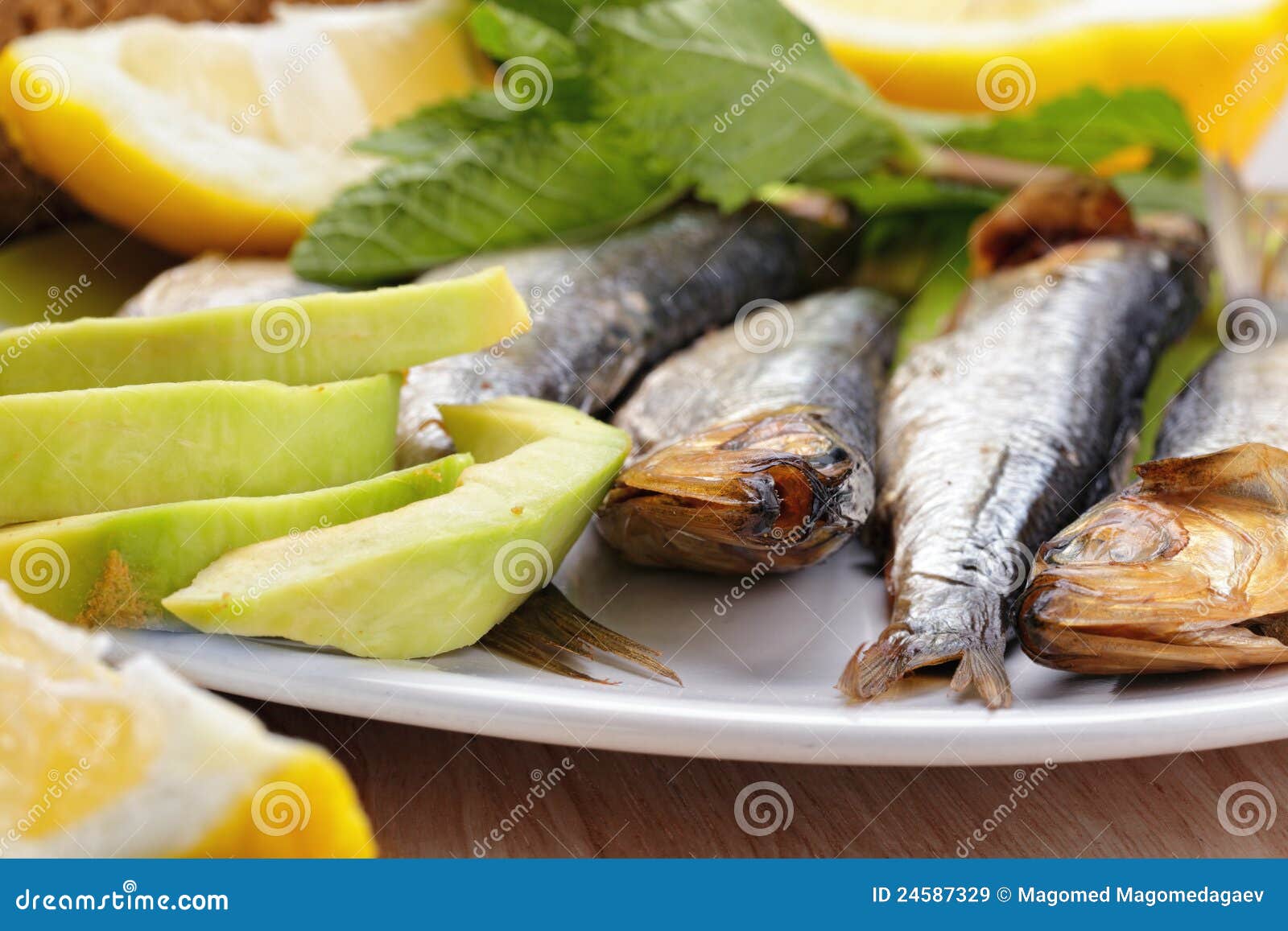 Smoked sprat fish stock image. Image of fish, fresh, plank - 24587329