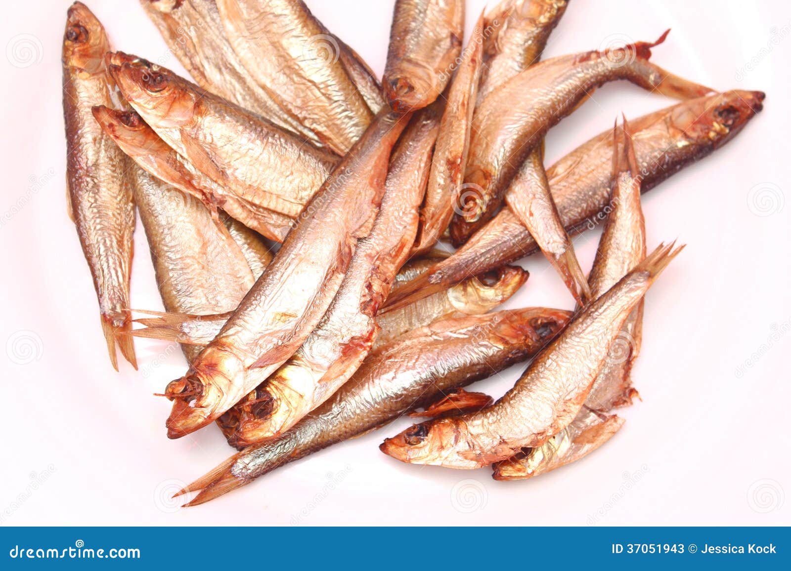 Smoked Sprats On Plate. Canned Sea Fish Royalty-Free Stock Photo ...