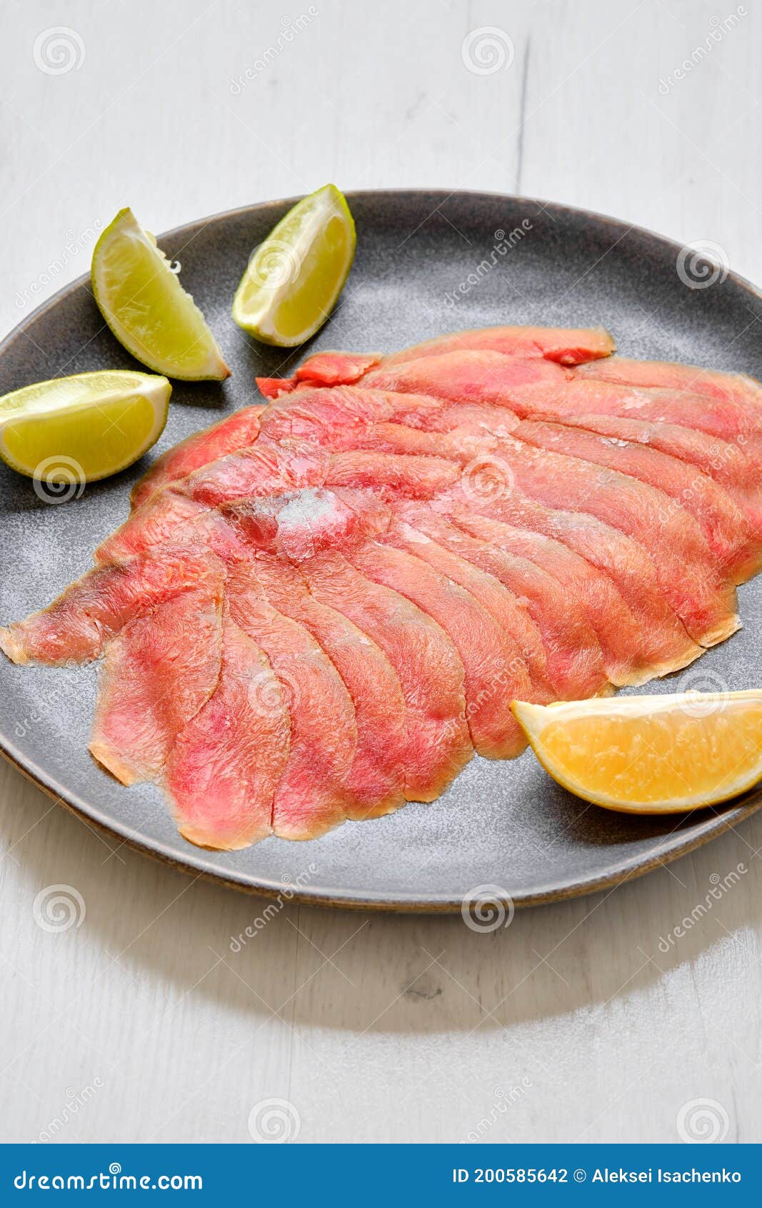 Smoked Thin Slices of Salmon Fillet. Stock Photo - Image of fish, chum ...