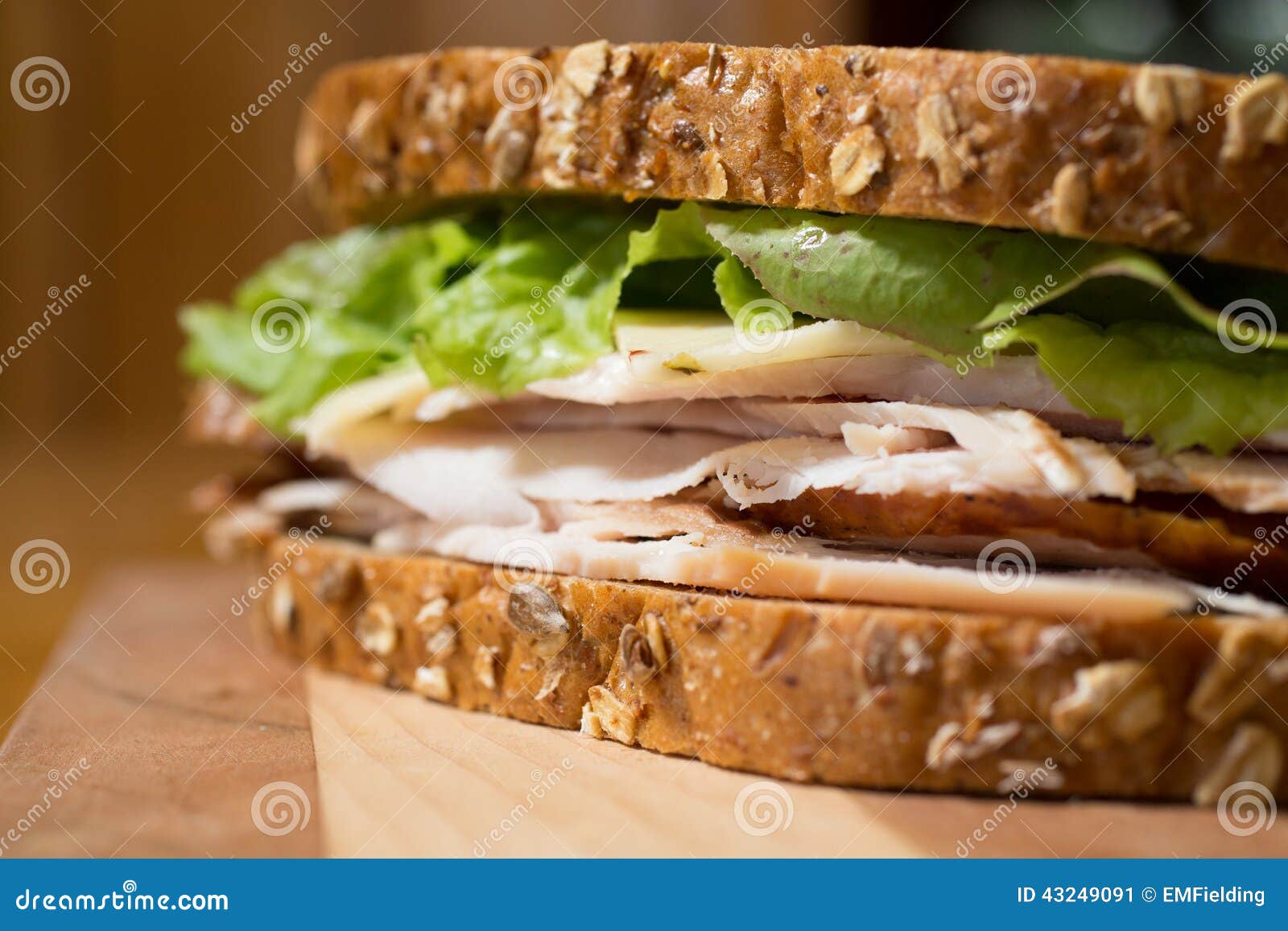 Smoked turkey sandwich stock image. Image of bread, fresh - 43249091