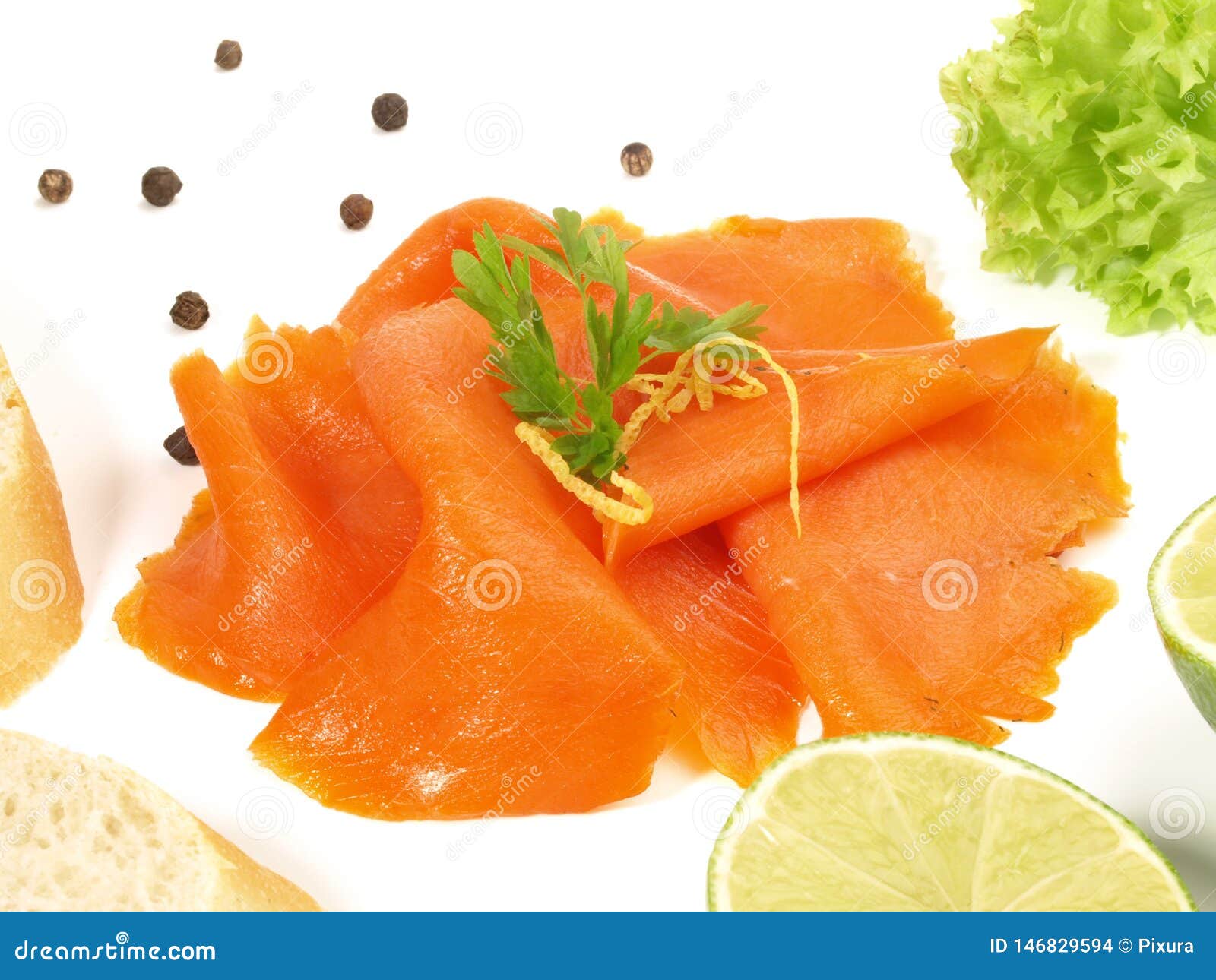 Smoked Wild Salmon - Fish Slices Stock Photo - Image of bright ...