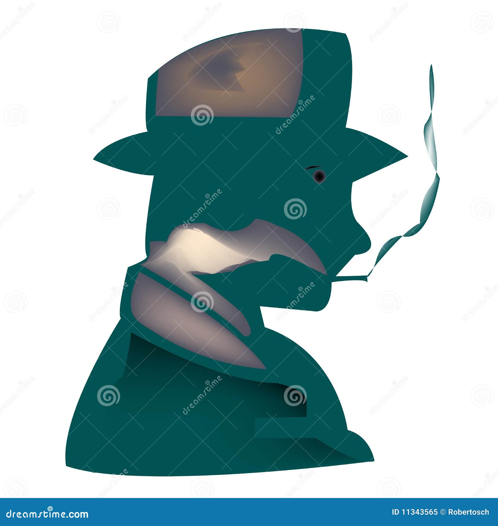 Smoker stock vector. Illustration of fire, graphic, body - 11343565