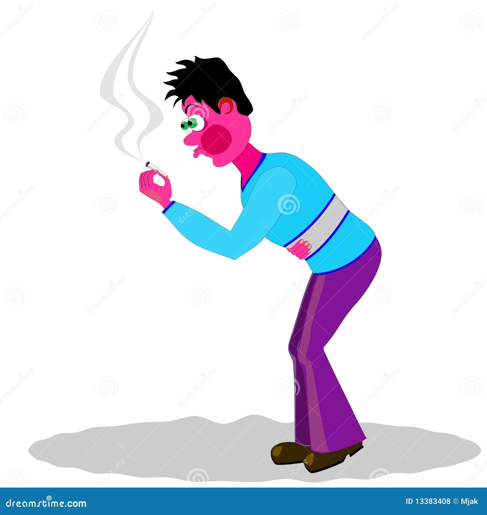Smoker stock vector. Illustration of nicotine, teenager - 13383408