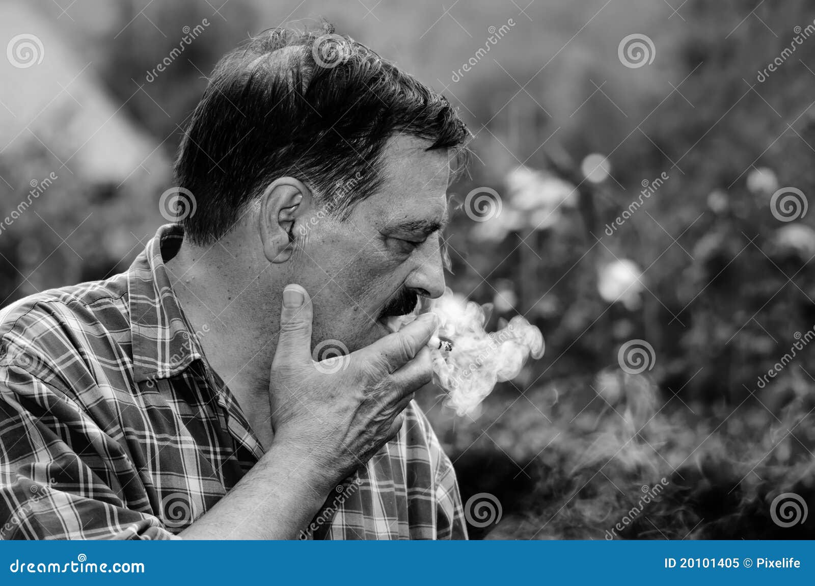 Smoker stock image. Image of portrait, drug, habit, smoke - 20101405