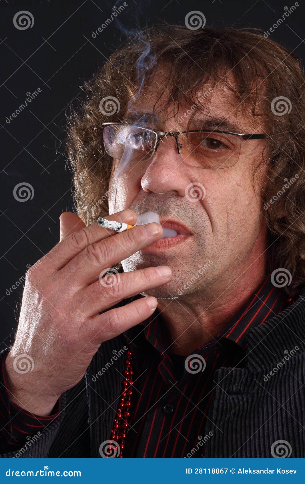 Smoker stock image. Image of smoker, habit, portrait - 28118067