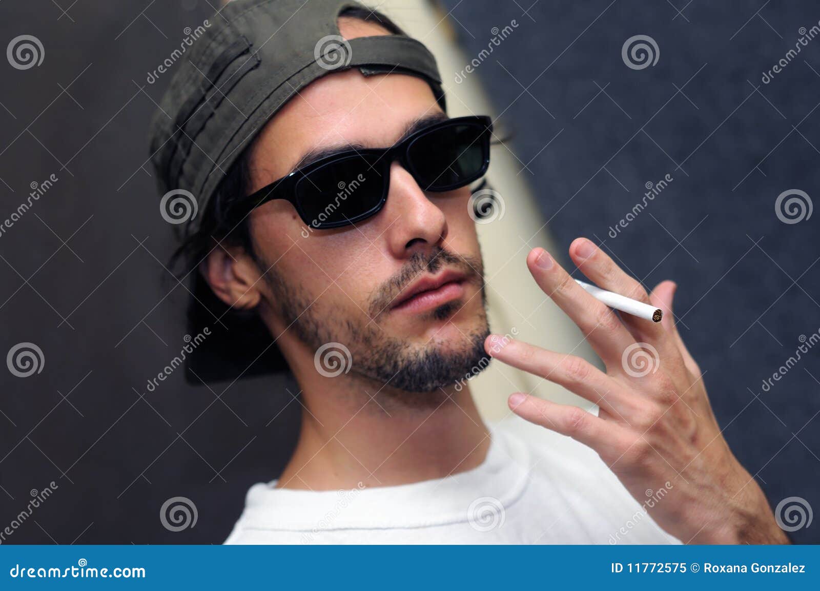 Smoker guy stock image. Image of cute, headshot, cigarette - 11772575
