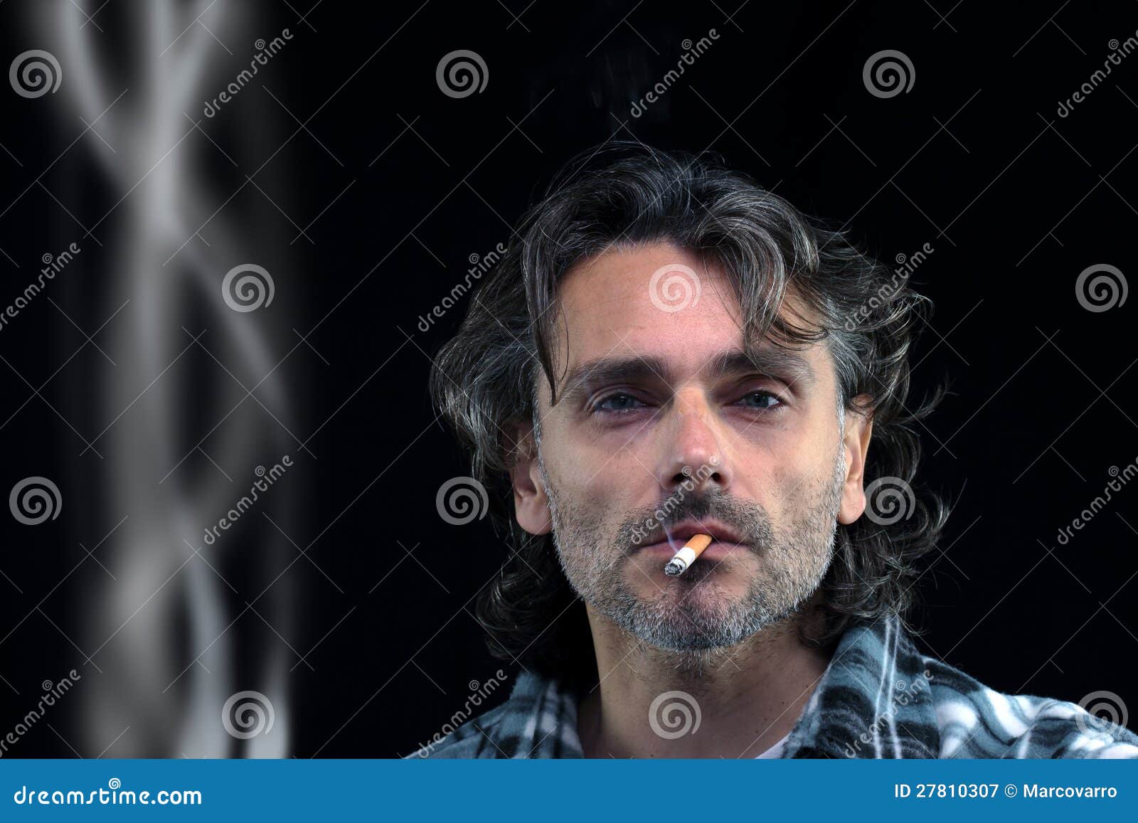 Smoker man stock image. Image of black, smoke, cigarette - 27810307