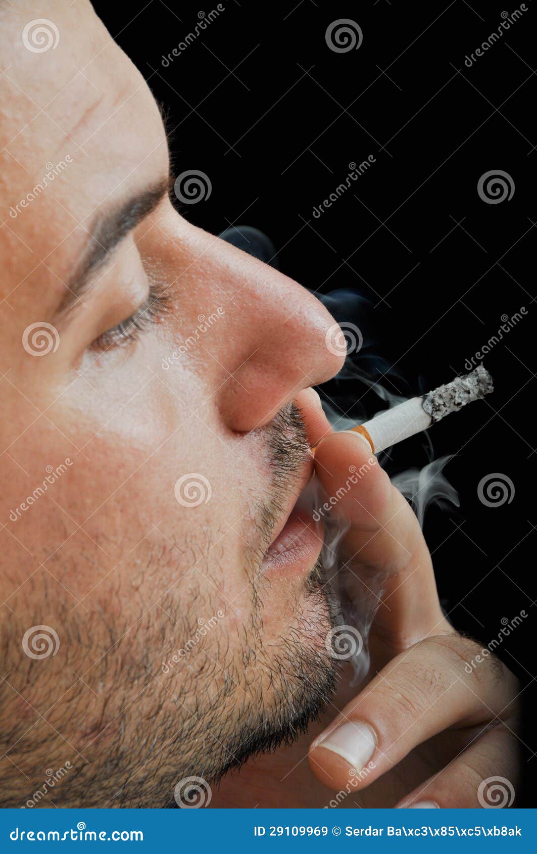 Smoker man stock image. Image of composition, collection - 29109969