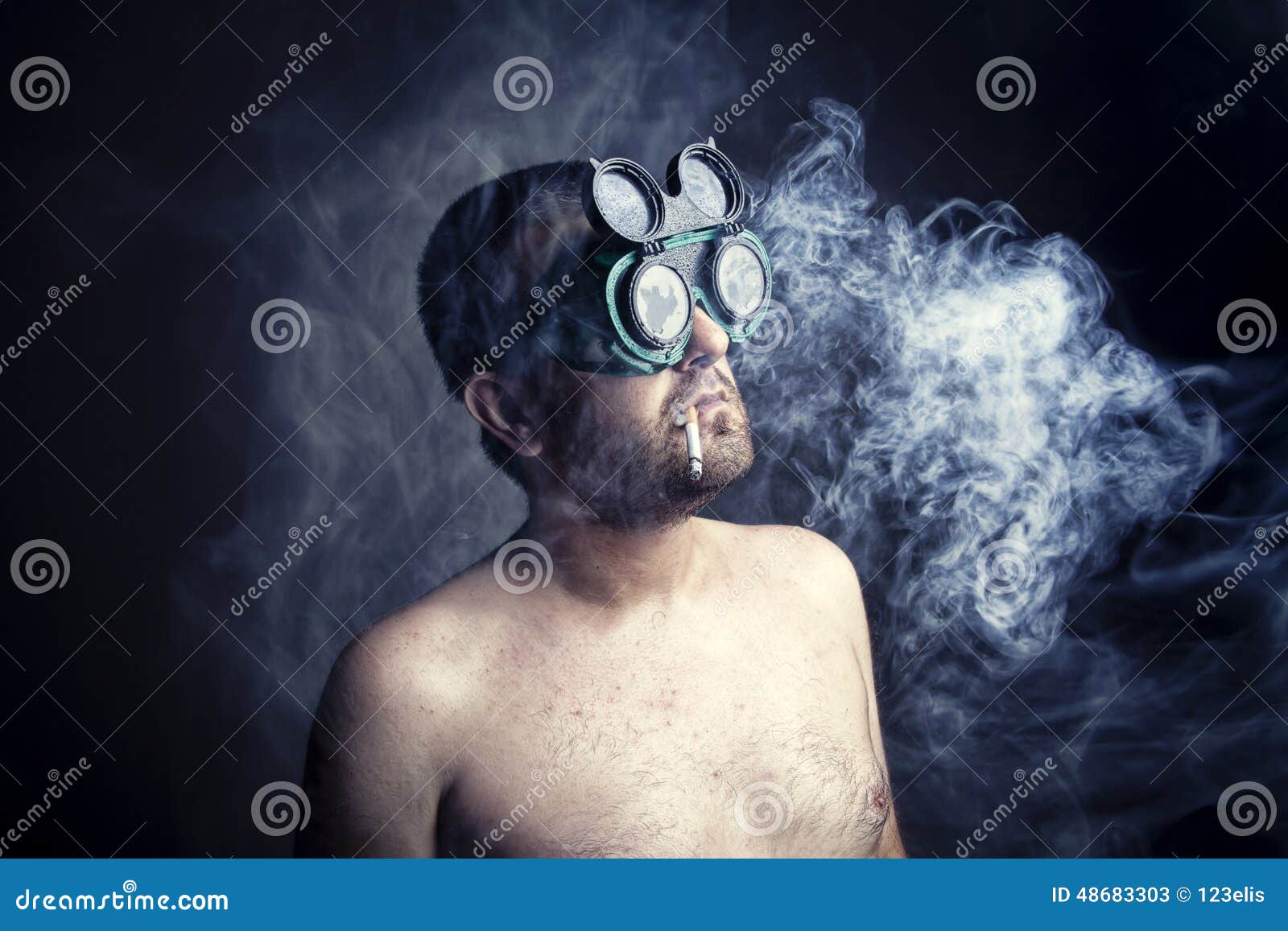 Smoker Man stock image. Image of looking, portrait, unhealthy - 48683303