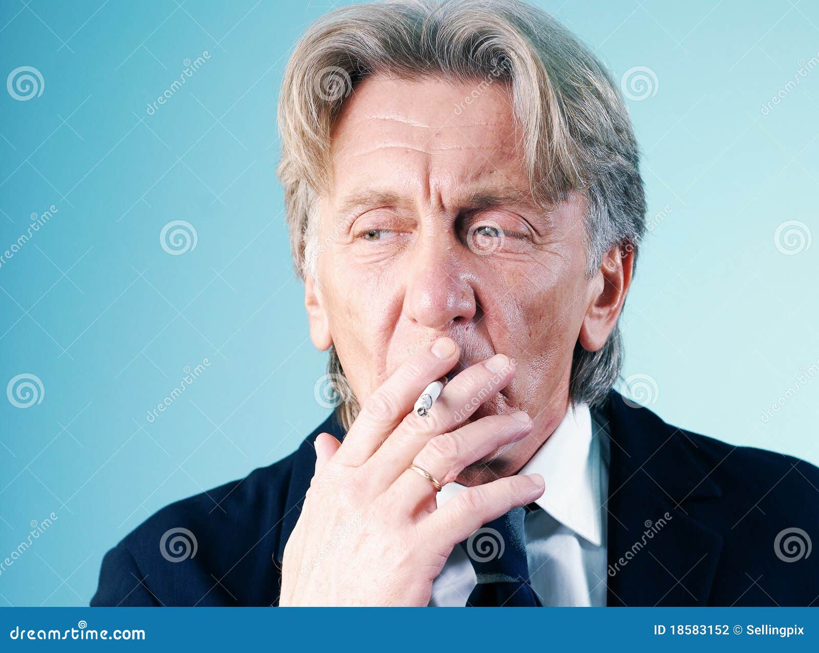 Smoker S Puff Closeup Portrait Stock Photo - Image of fascinating ...