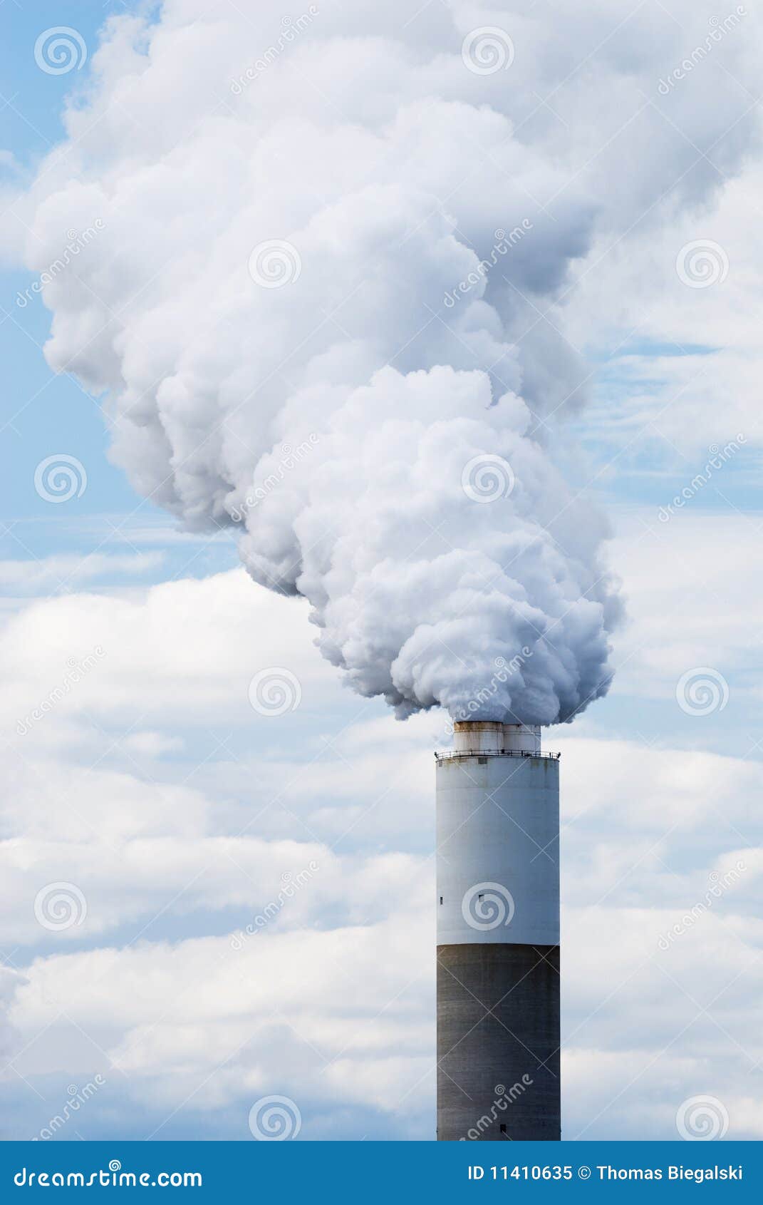 Smokestack stock image. Image of steam, daytime, clouds - 11410635