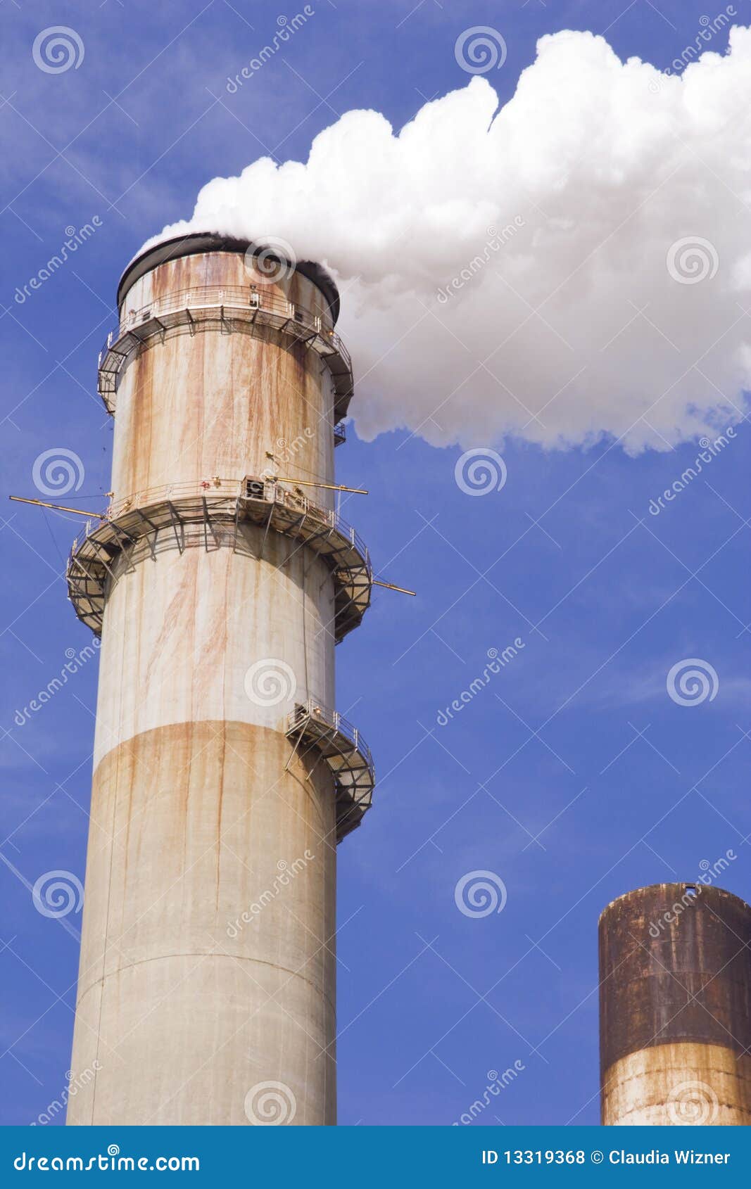 Smokestack against the sky stock photo. Image of energy - 13319368