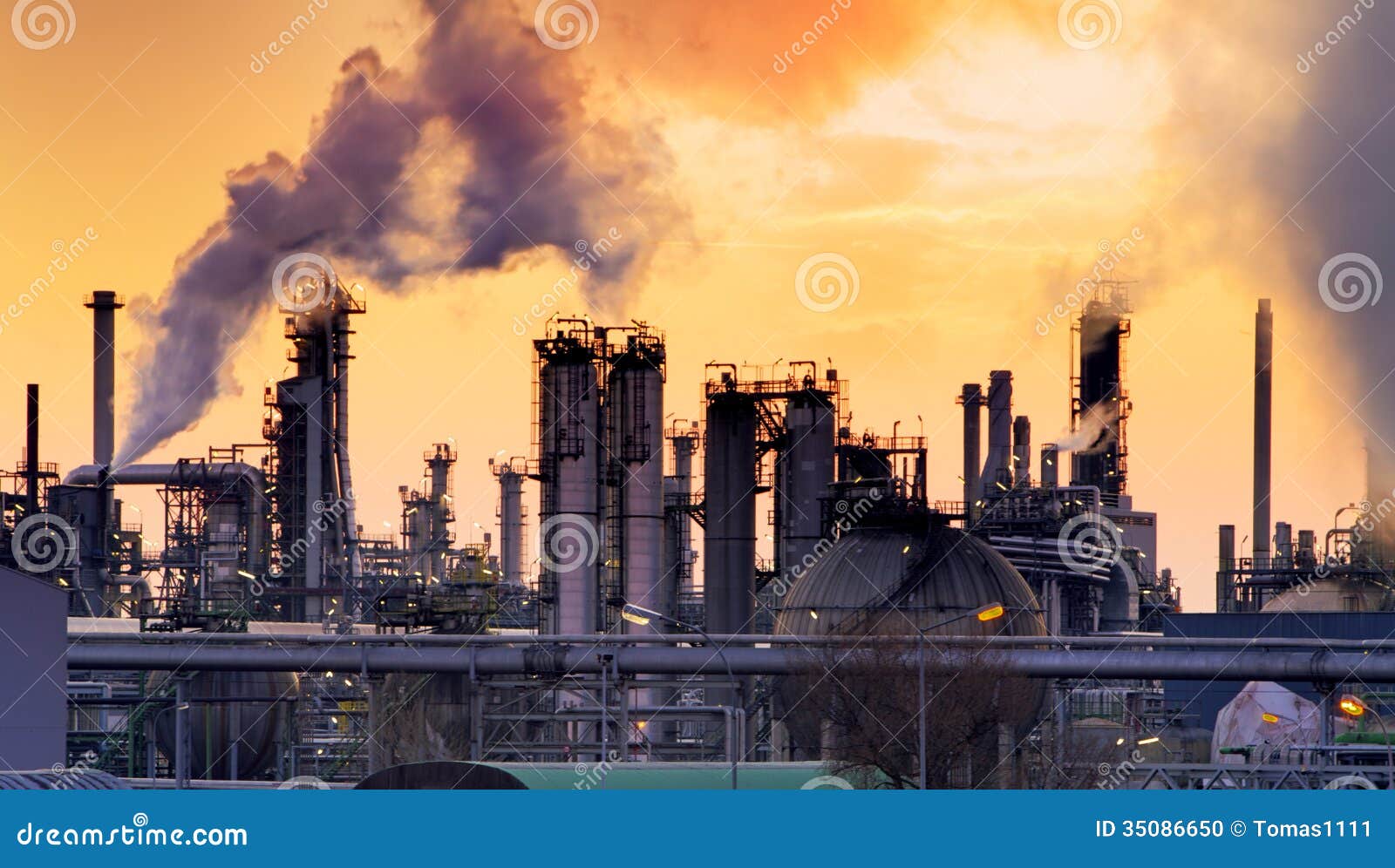 Smokestack in factory stock photo. Image of plant, industry - 35086650
