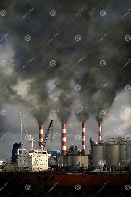 Smokestacks Blowing Pollution Stock Photo - Image of emission ...