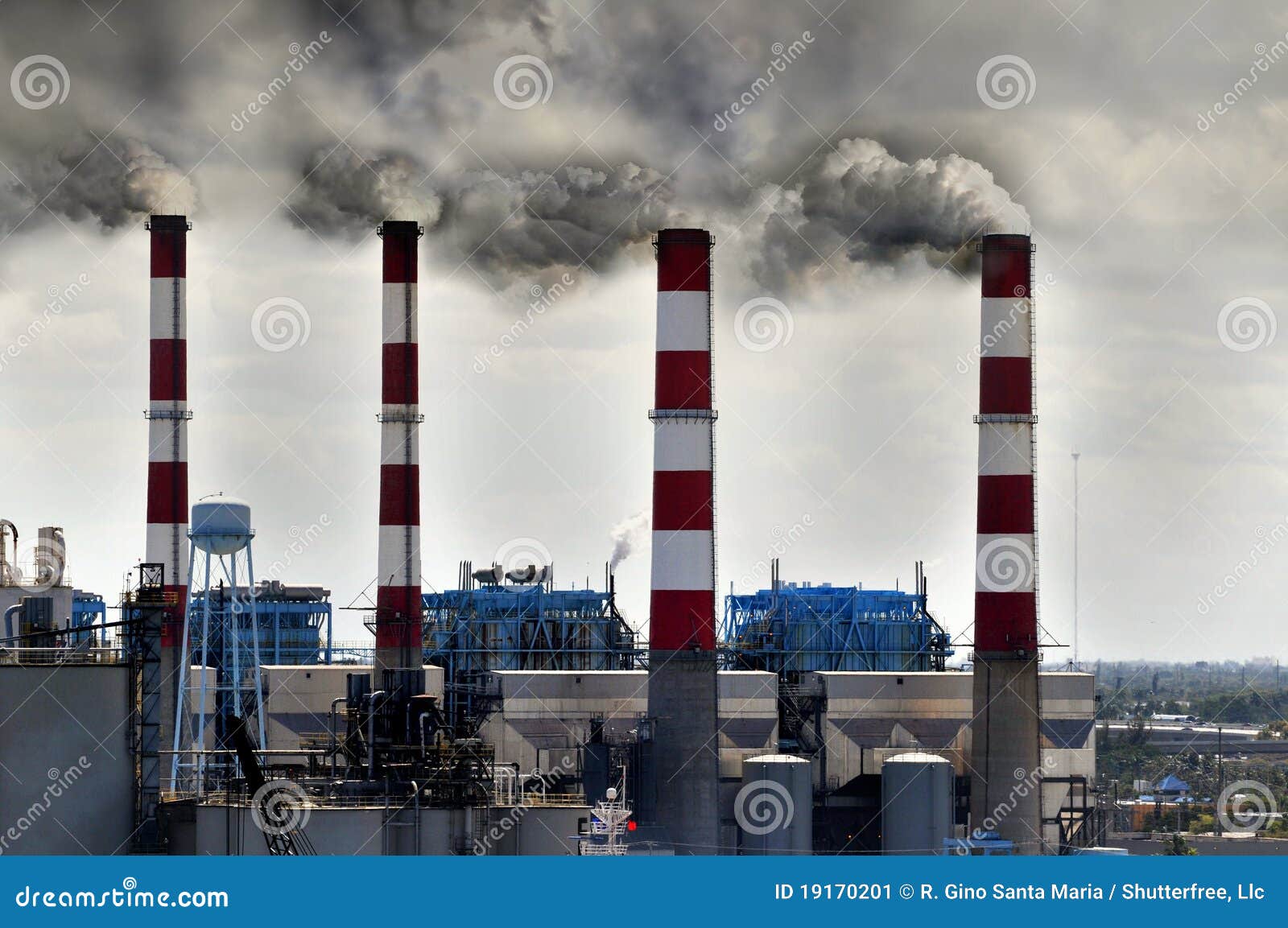 Smokestacks Blowing Smoke stock image. Image of smokestacks - 19170201
