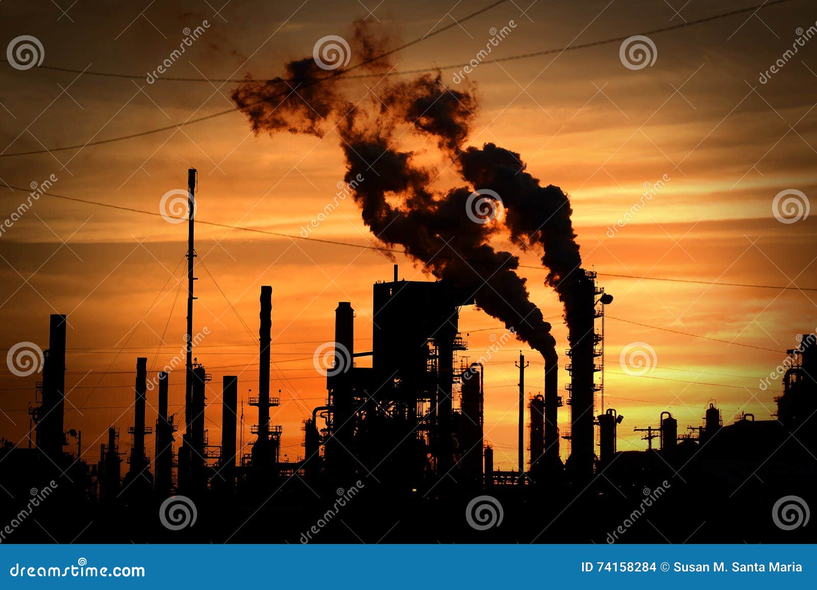 Smokestacks Polluting Environment Stock Photo - Image of energy ...