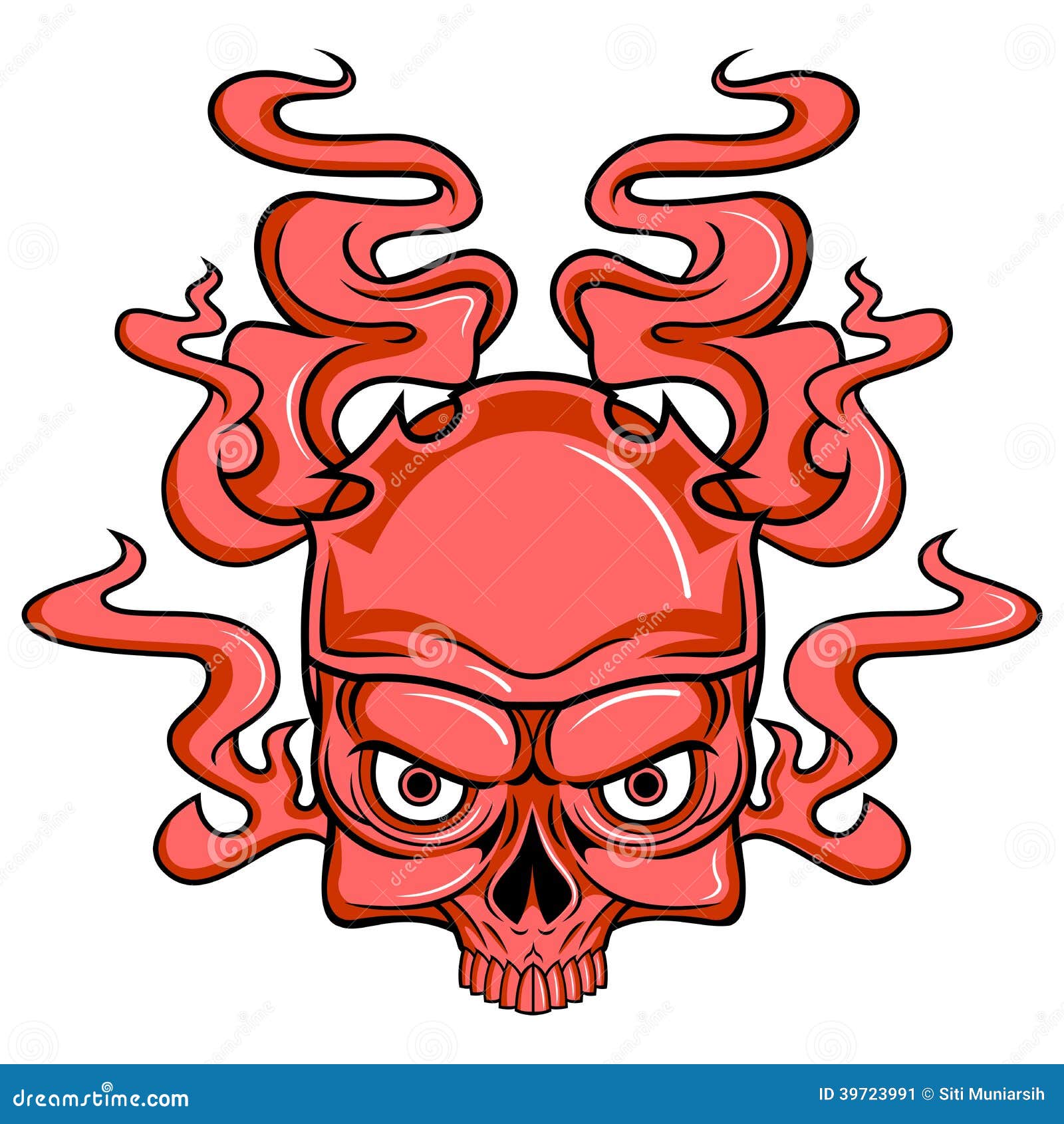 Smokey skull stock vector. Illustration of darkness, abstract - 39723991