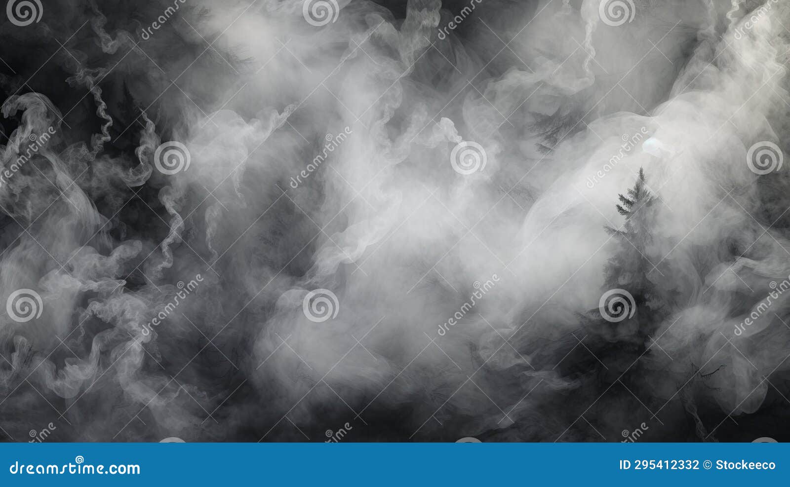 Smokey Trees a Dark and Intense Baroque-inspired Chiaroscuro Stock ...