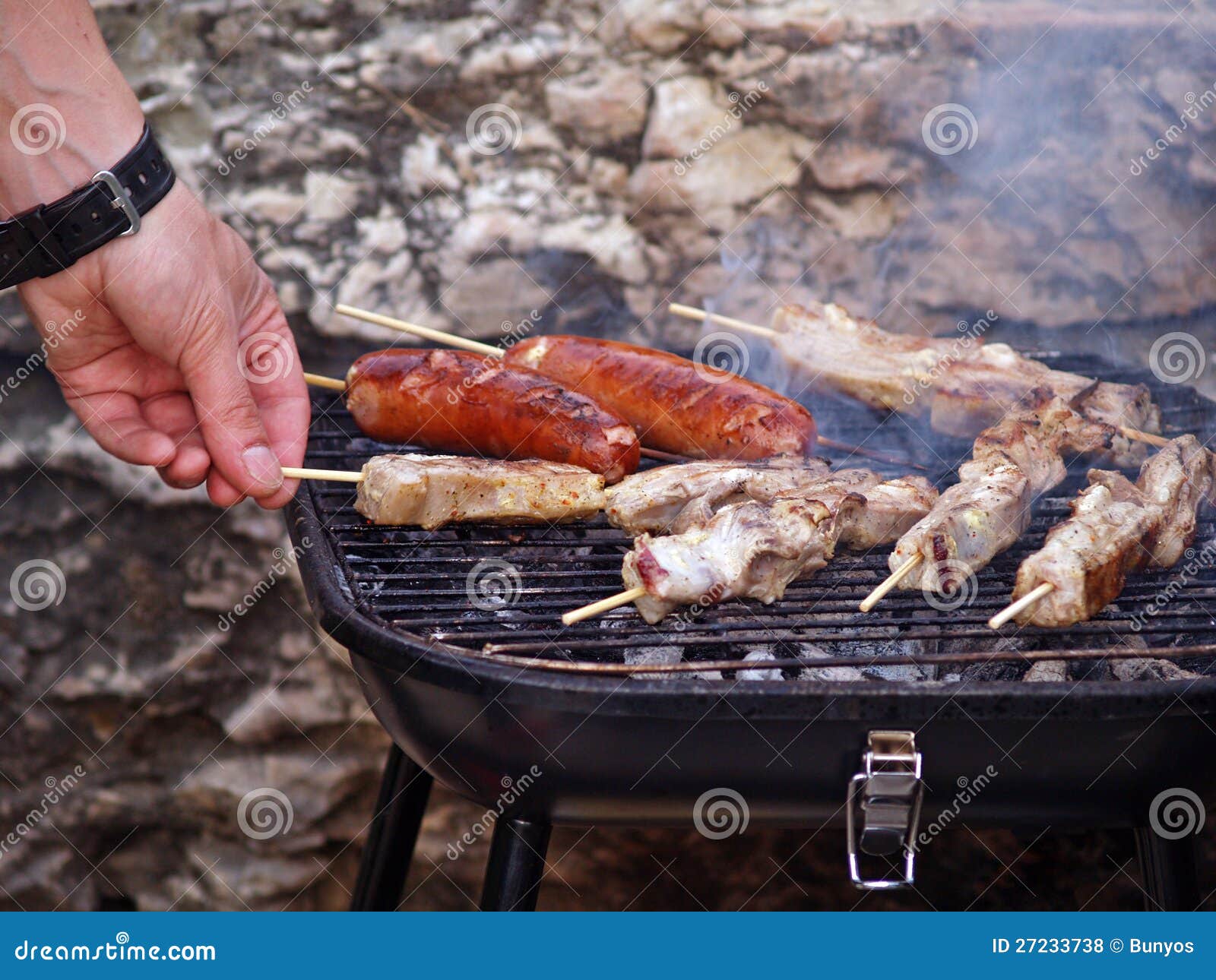 Smokin BBQ stock photo. Image of barbecue, hand, hungry - 27233738
