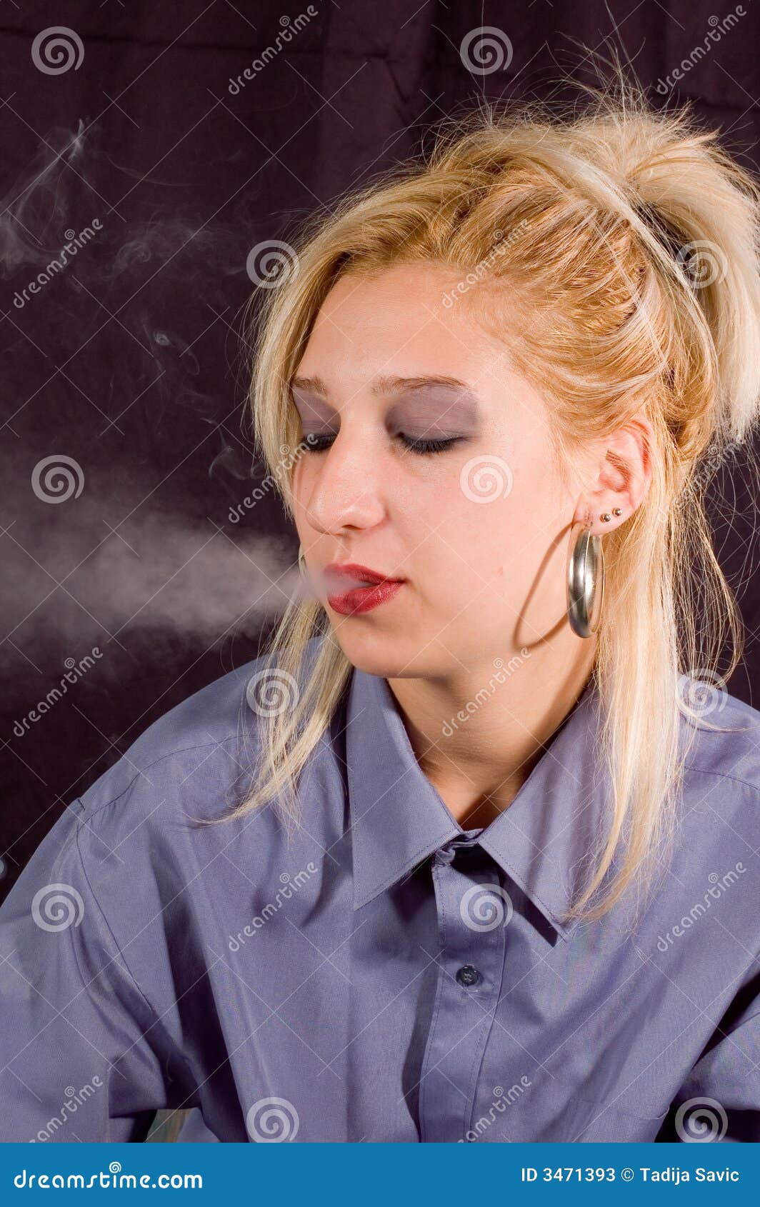 Smoking stock image. Image of face, lips, exotic, smoking - 3471393