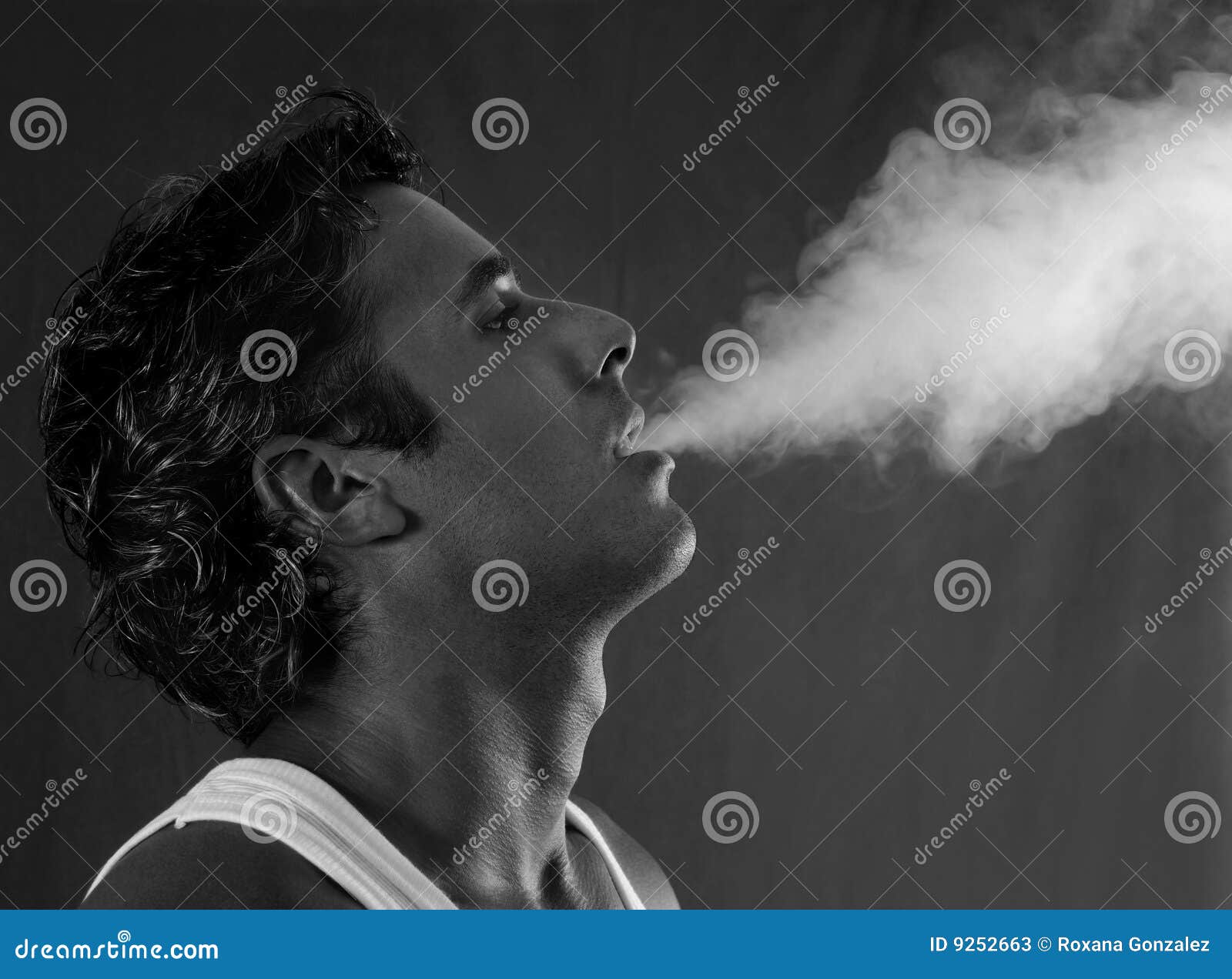 Smoking stock image. Image of head, smoke, seductive, male - 9252663