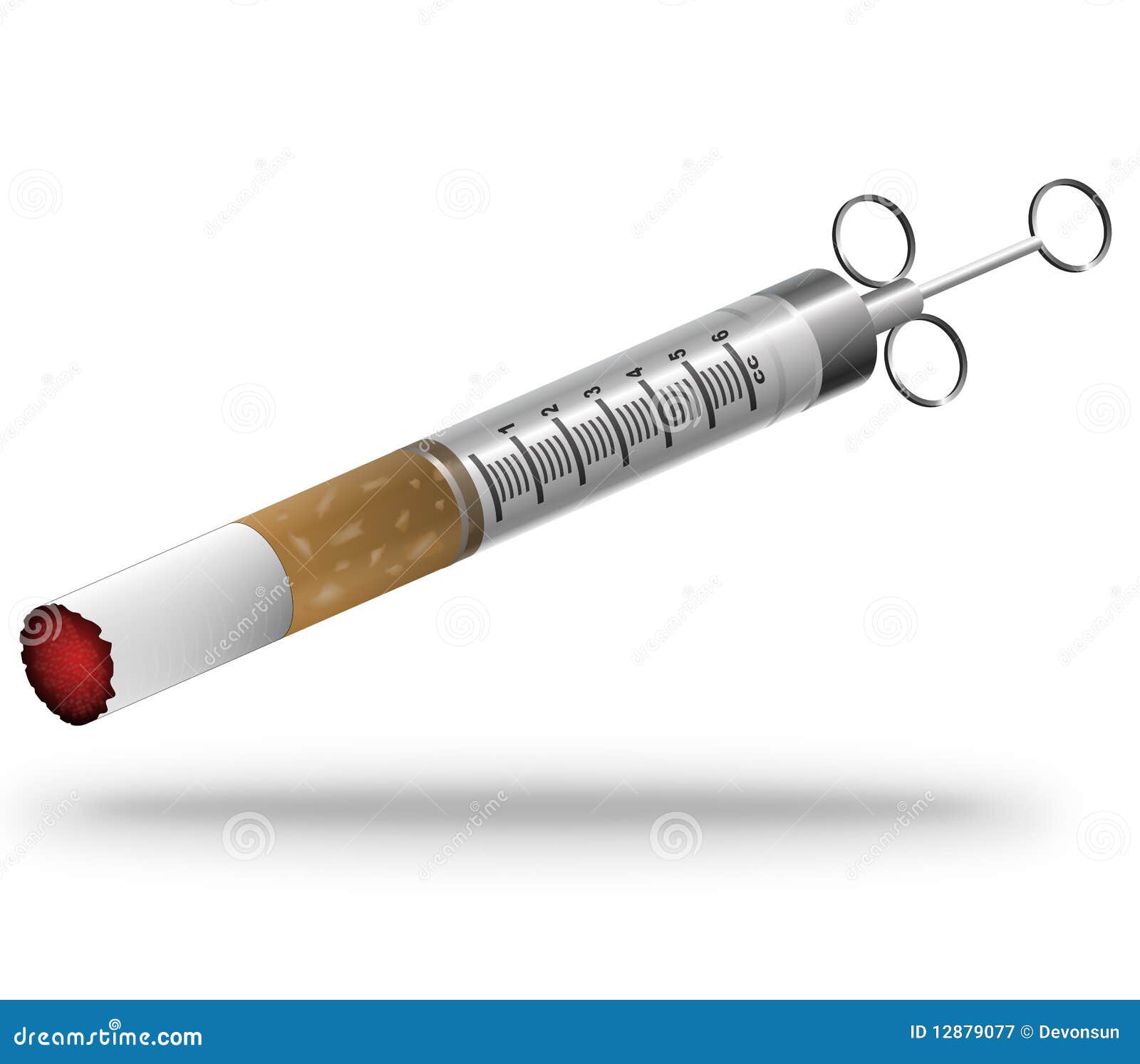 Smoking Addict Medical Syringe Concept Stock Illustration ...