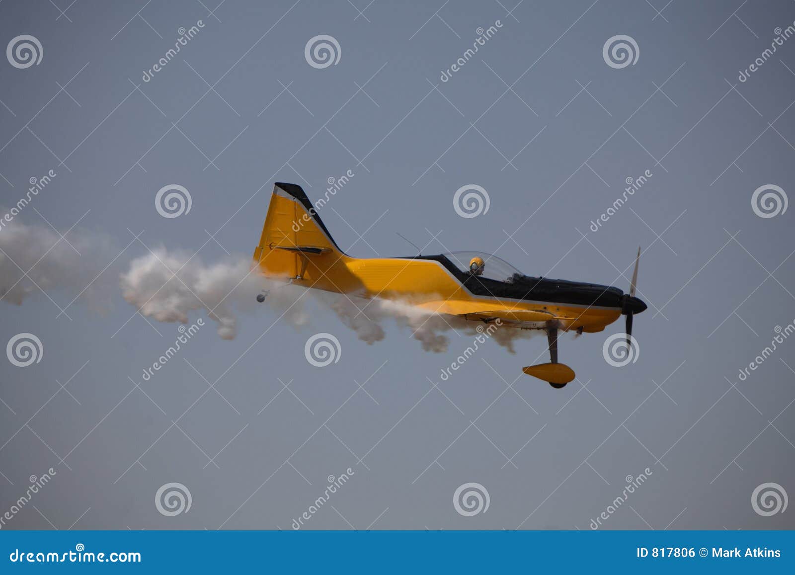 Smoking aircraft. stock photo. Image of smoking, aircraft - 817806